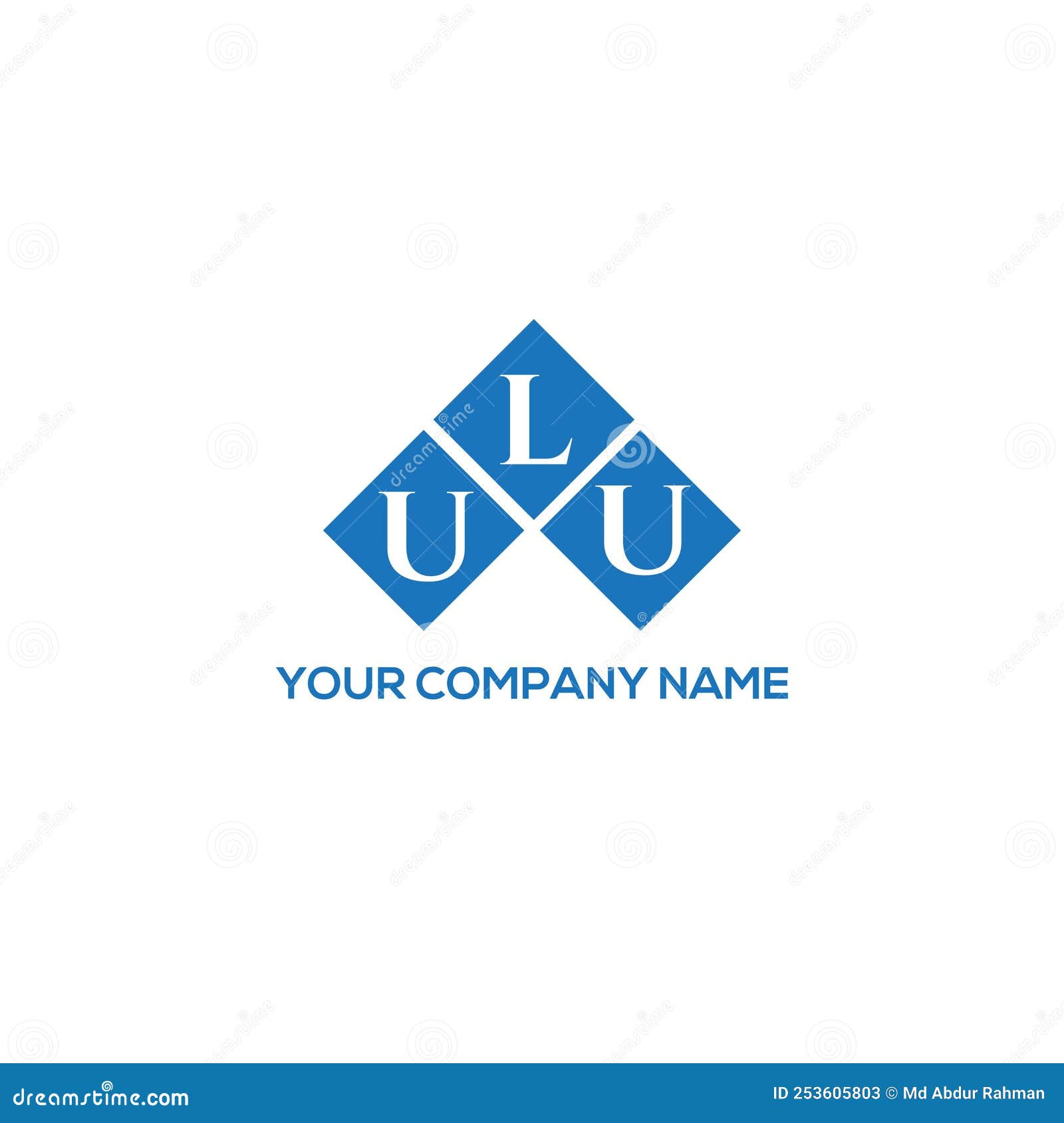 ULU Letter Logo Design on WHITE Background. ULU Creative Initials ...