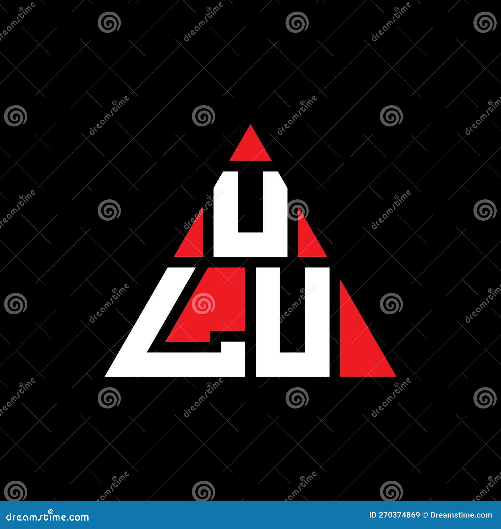 ULU Triangle Letter Logo Design with Triangle Shape. ULU Triangle Logo ...