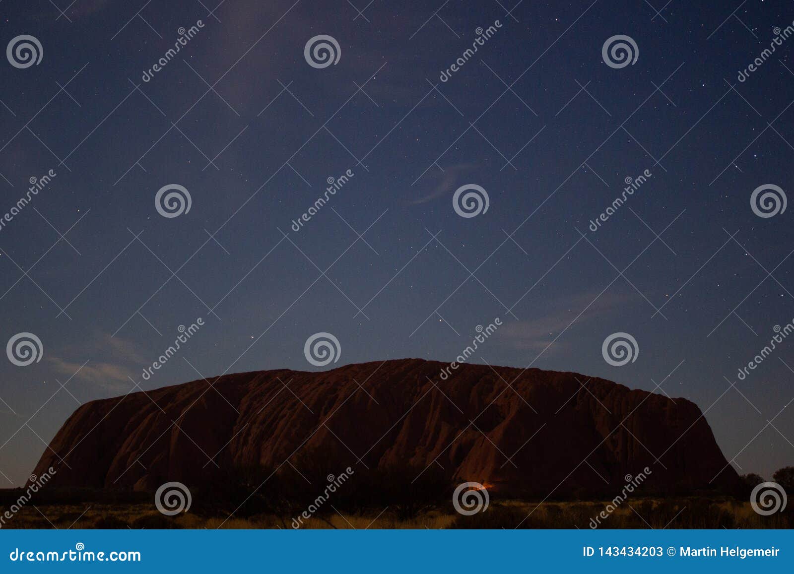 Uluru at Night, Ayers Rock, the Red Center of Australia, Australia ...