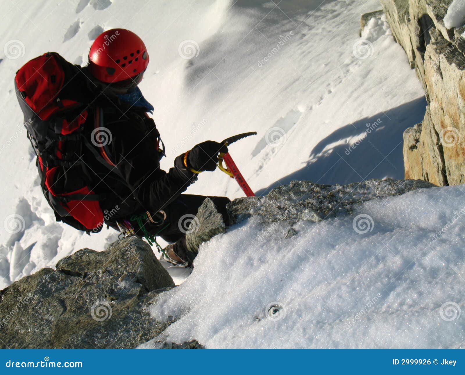 Um alpinista, foto de stock. Imagem de cenas, sucesso - 2999926