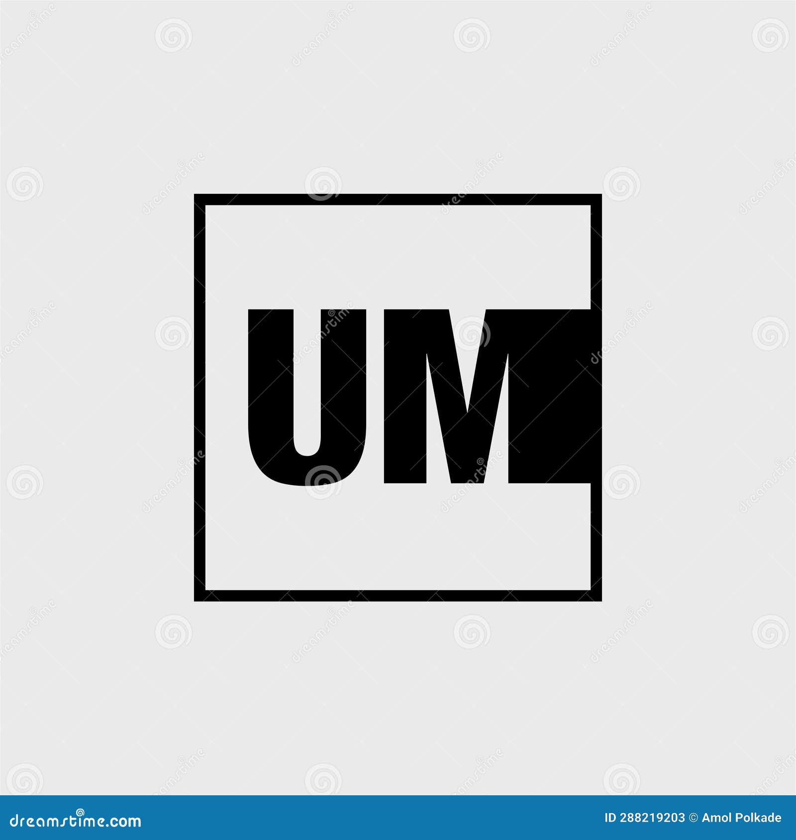 UM Brand Name Initial Letters Vector Icon Stock Vector - Illustration ...