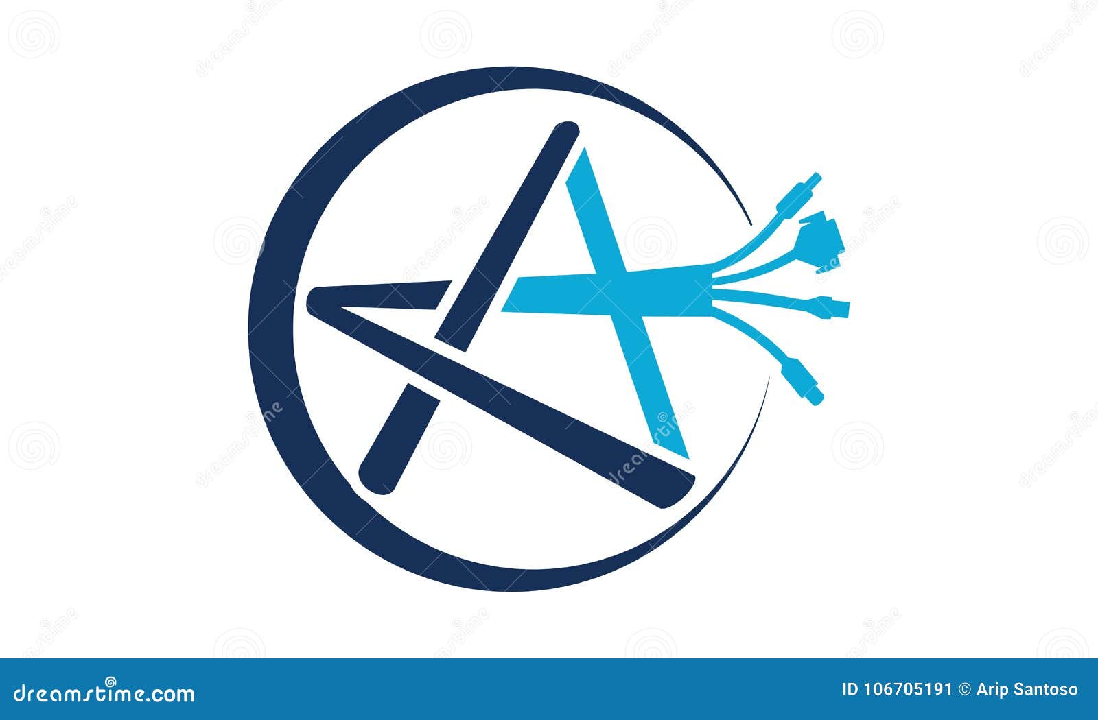 Um Cabo Logo Design Template Do Luxuoso Ilustração do Vetor ...