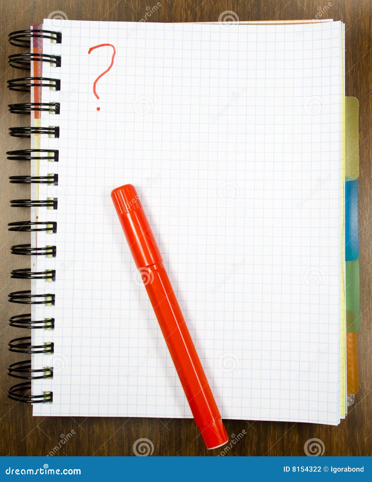 Um caderno aberto foto de stock. Imagem de madeira, caderno - 8154322