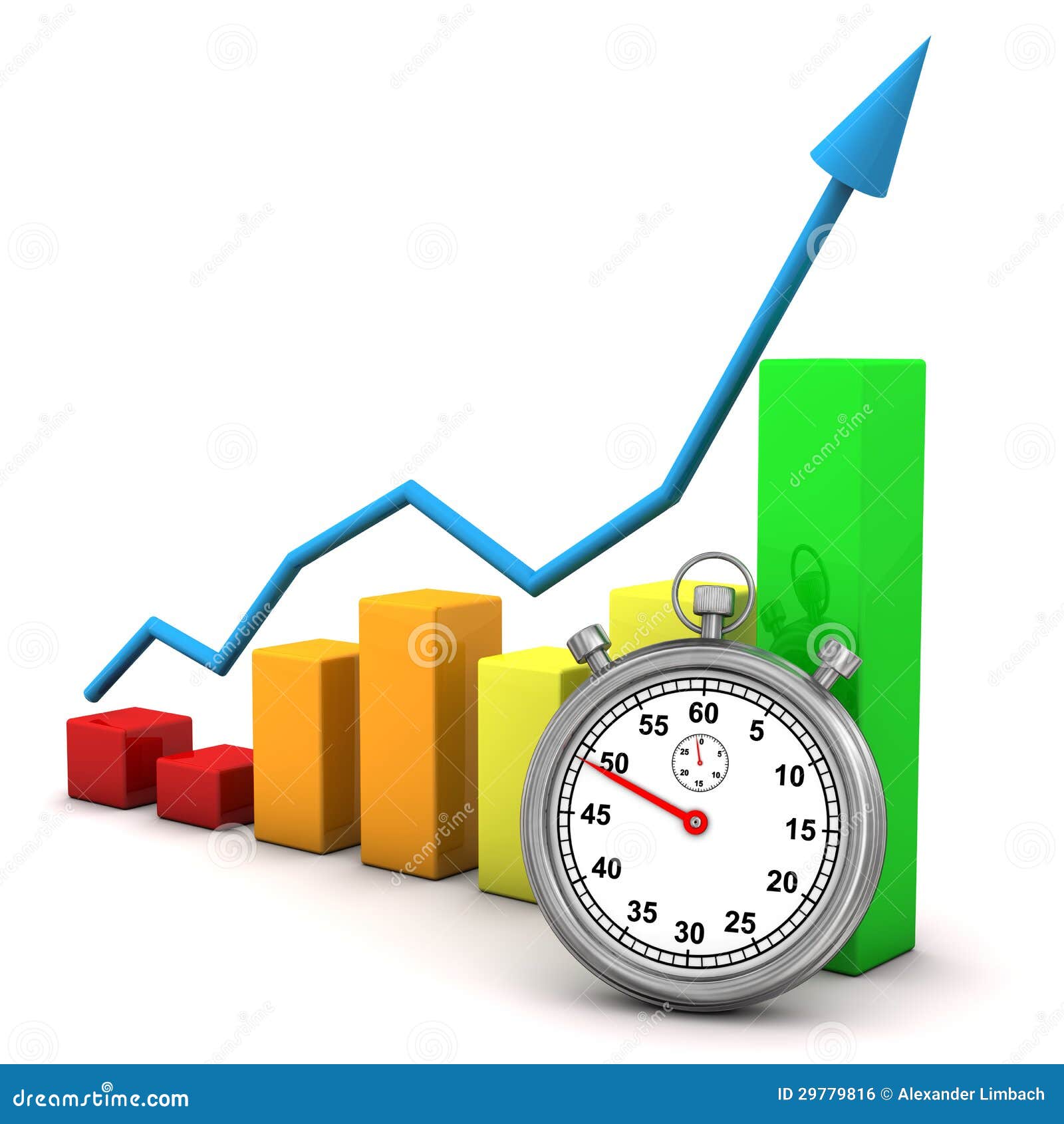 Cronômetro e gráfico ilustração stock. Ilustração de resultado - 29779816