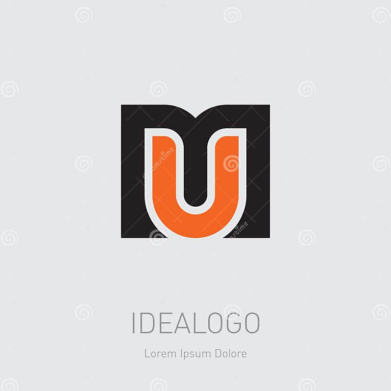 UM - Designelement Oder -symbol M- Und U-Zeichen, Logo MU - Monogramm ...
