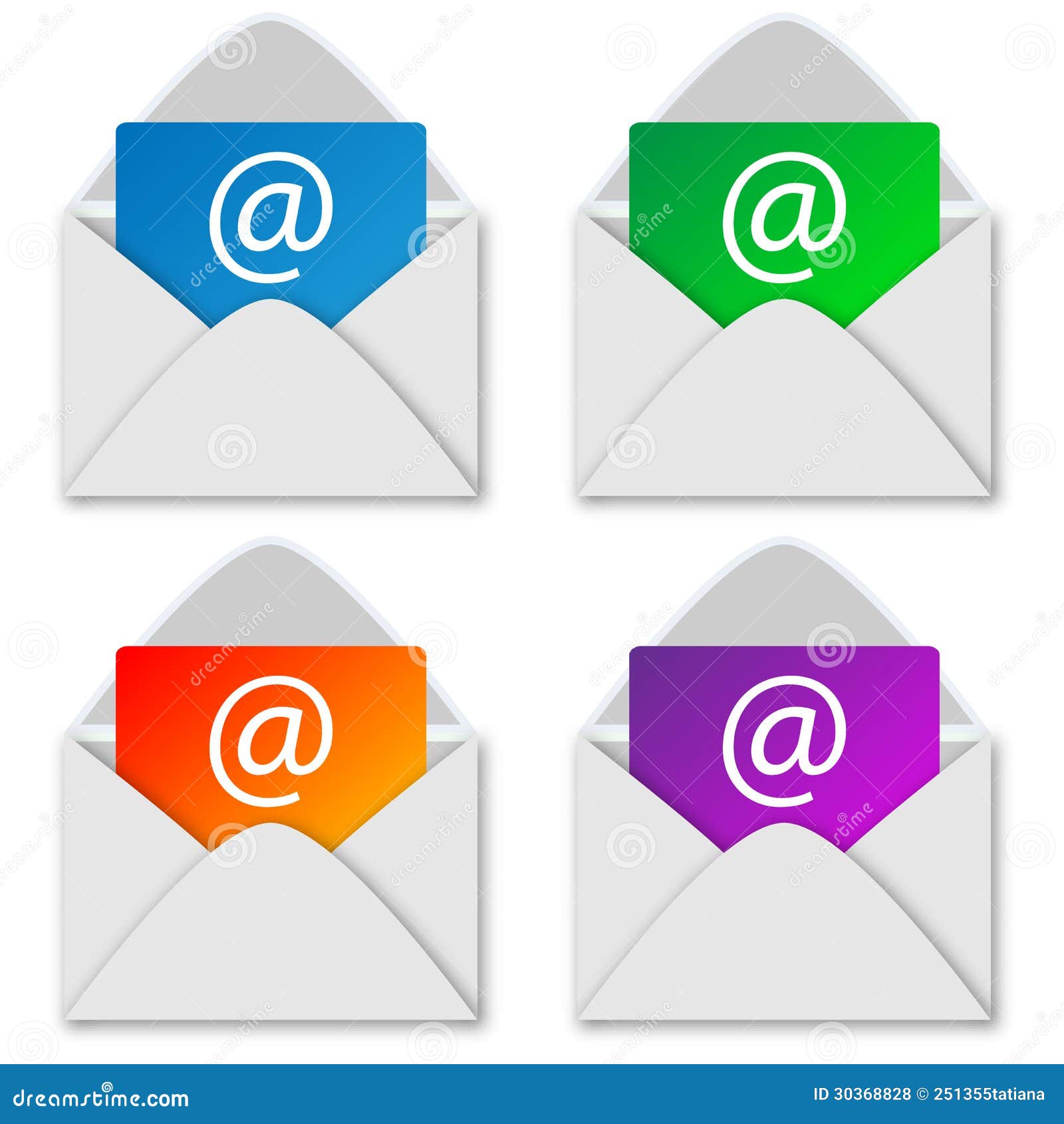 Um grupo de envelopes ilustração do vetor. Ilustração de sinal - 30368828