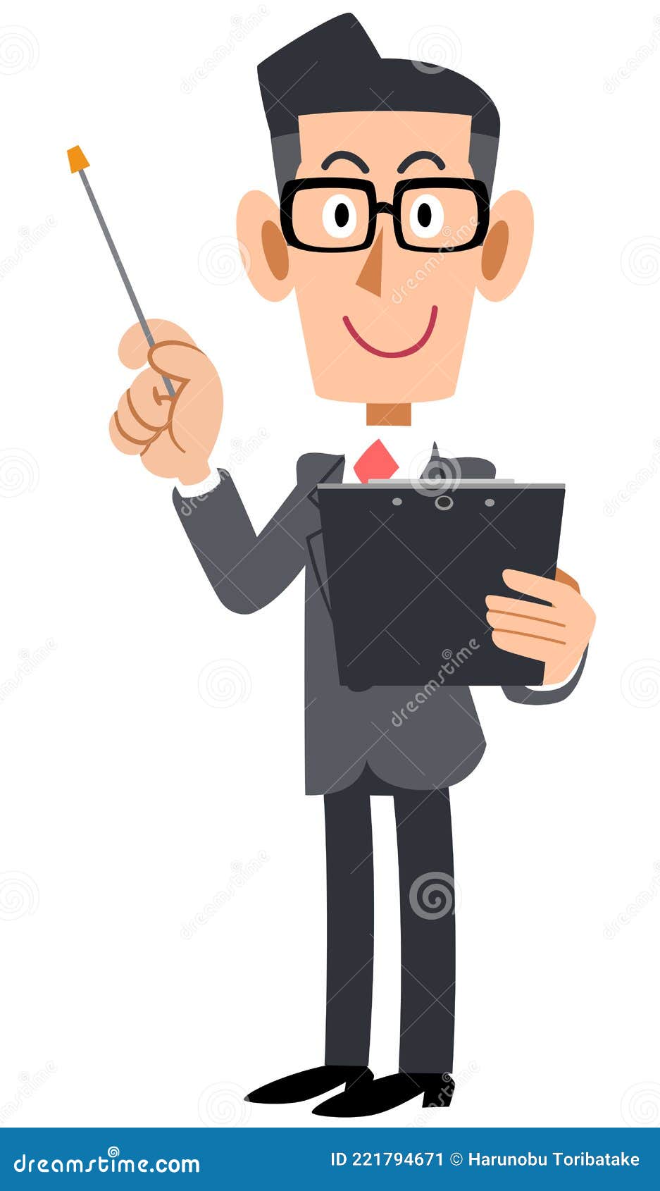 Um Homem De Terno Explicando Com Materiais Ilustração do Vetor ...