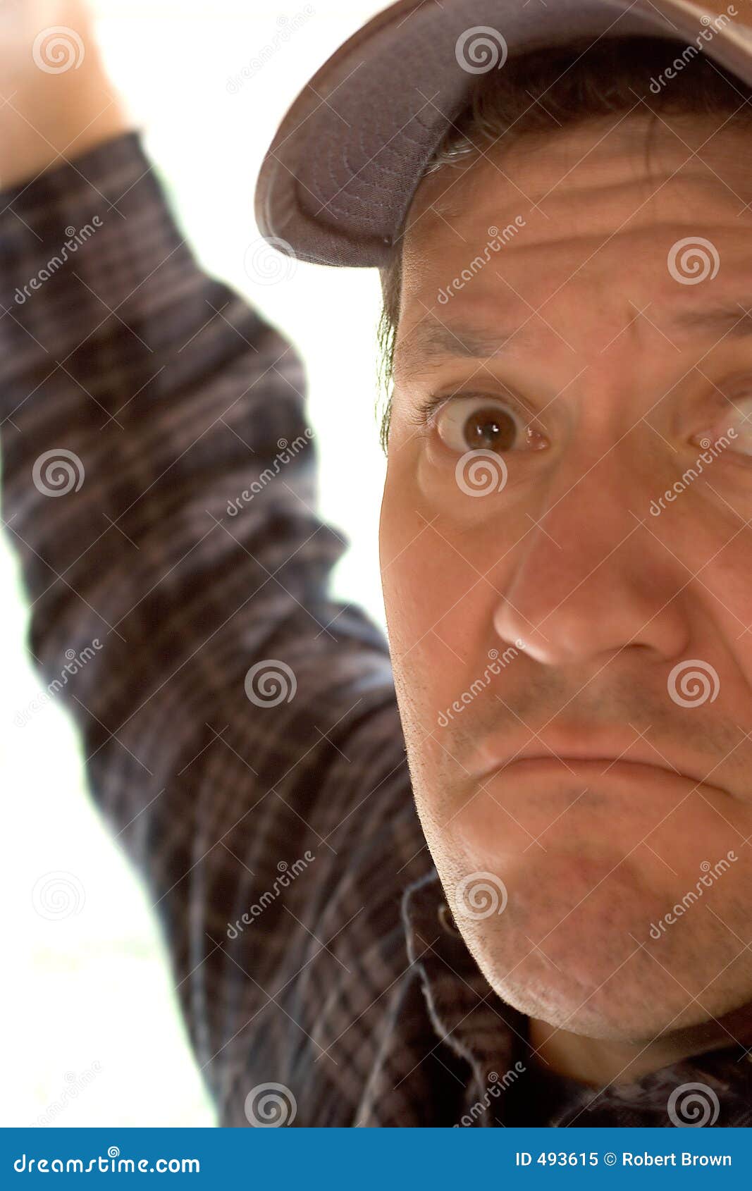 Um homem louco imagem de stock. Imagem de branco, isolado - 493615