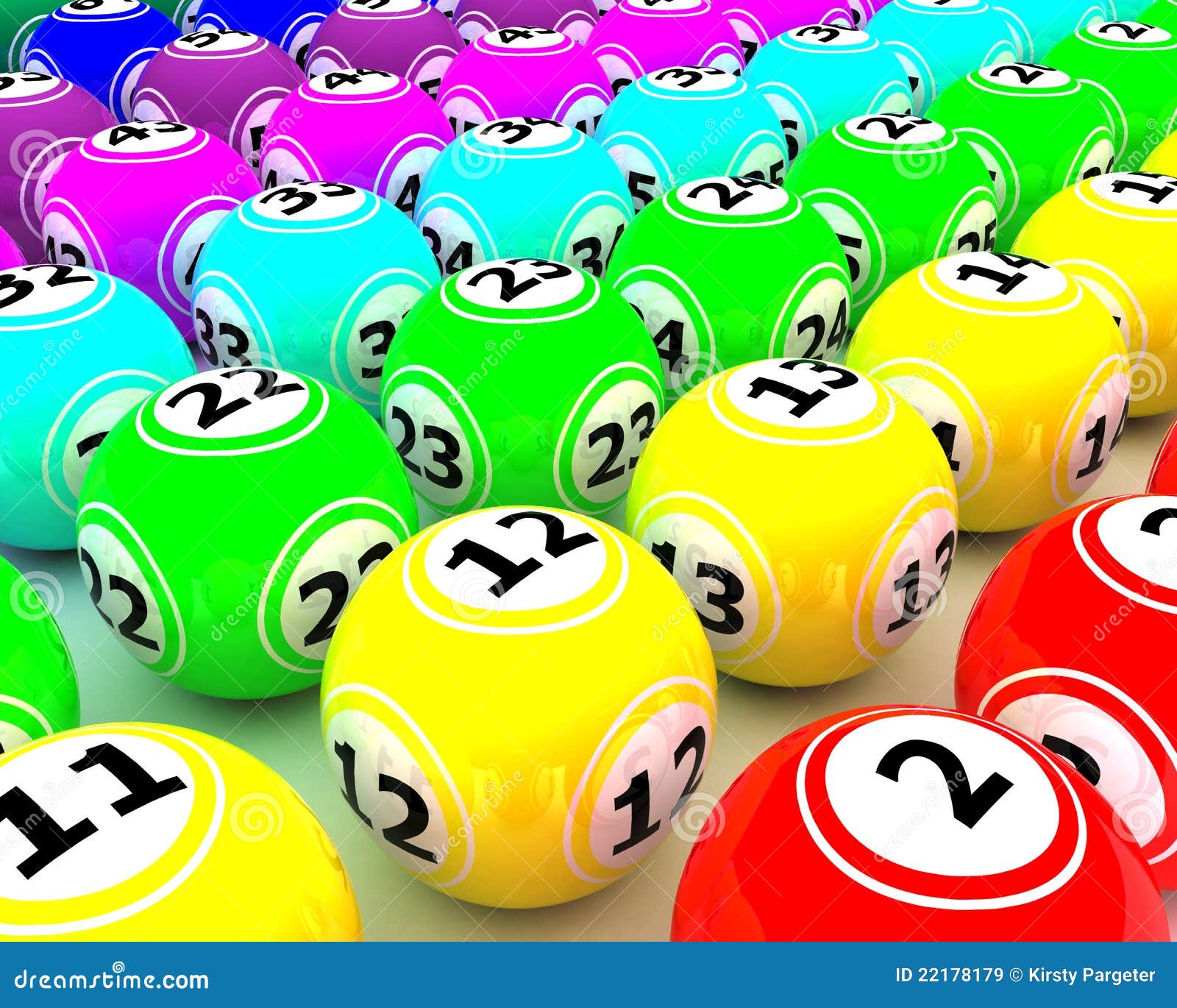 Um Jogo De Esferas Colouored Do Bingo Ilustração Stock - Ilustração de ...