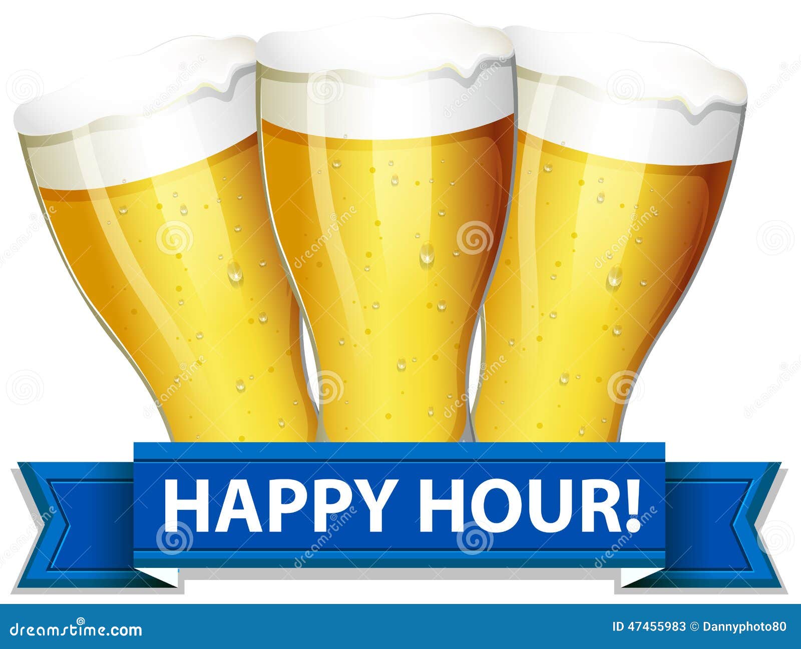 Um molde do happy hour ilustração do vetor. Ilustração de desenho ...