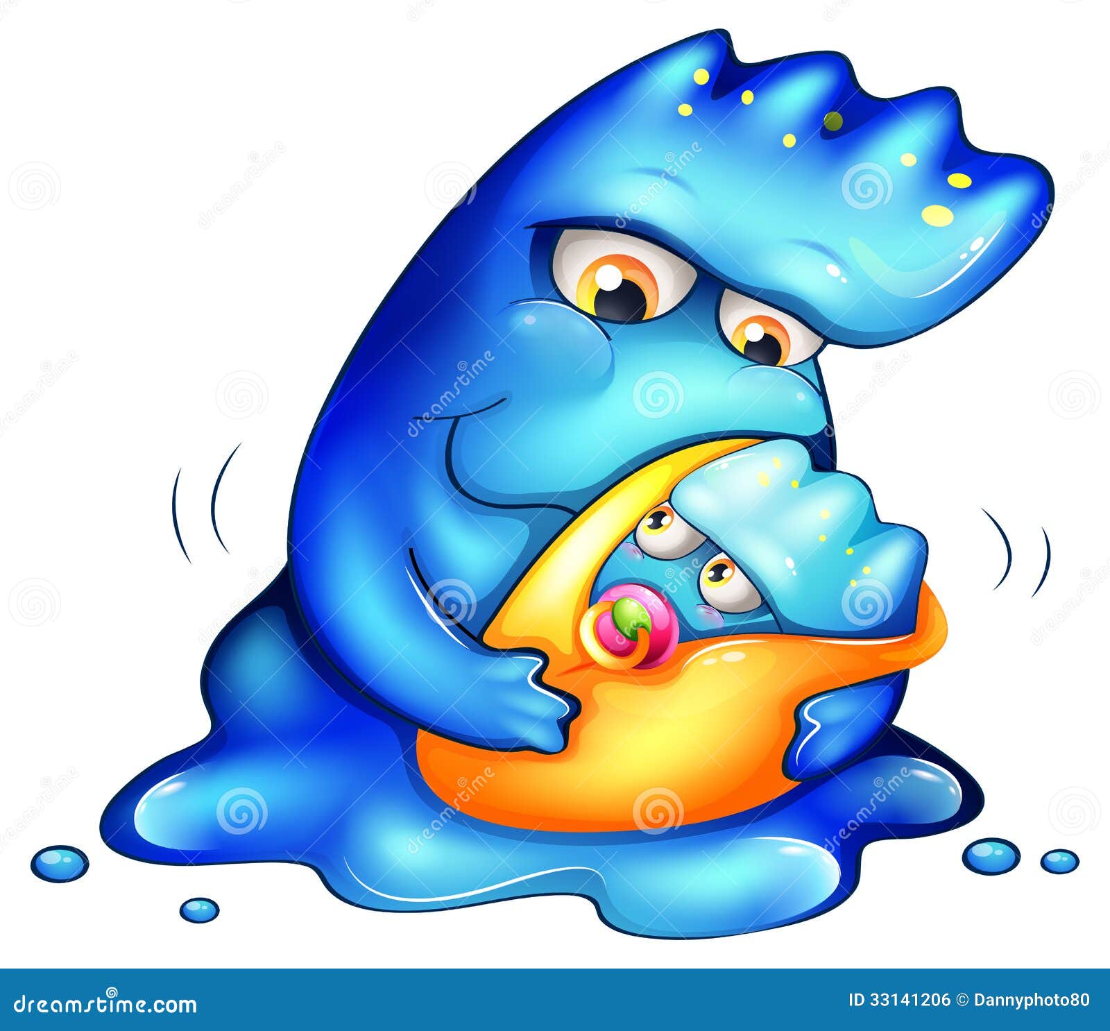 Um Monstro Azul De Inquietação Ilustração do Vetor - Ilustração de ...