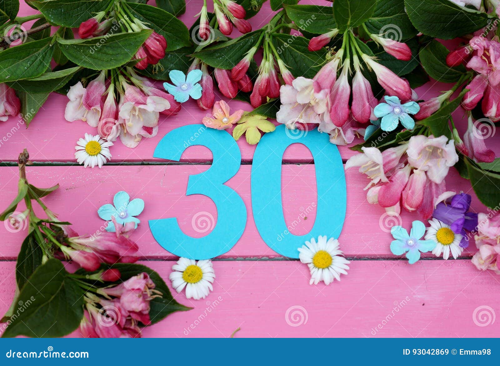 Número 30 Floral Stock Photos - Royalty Free Stock Images