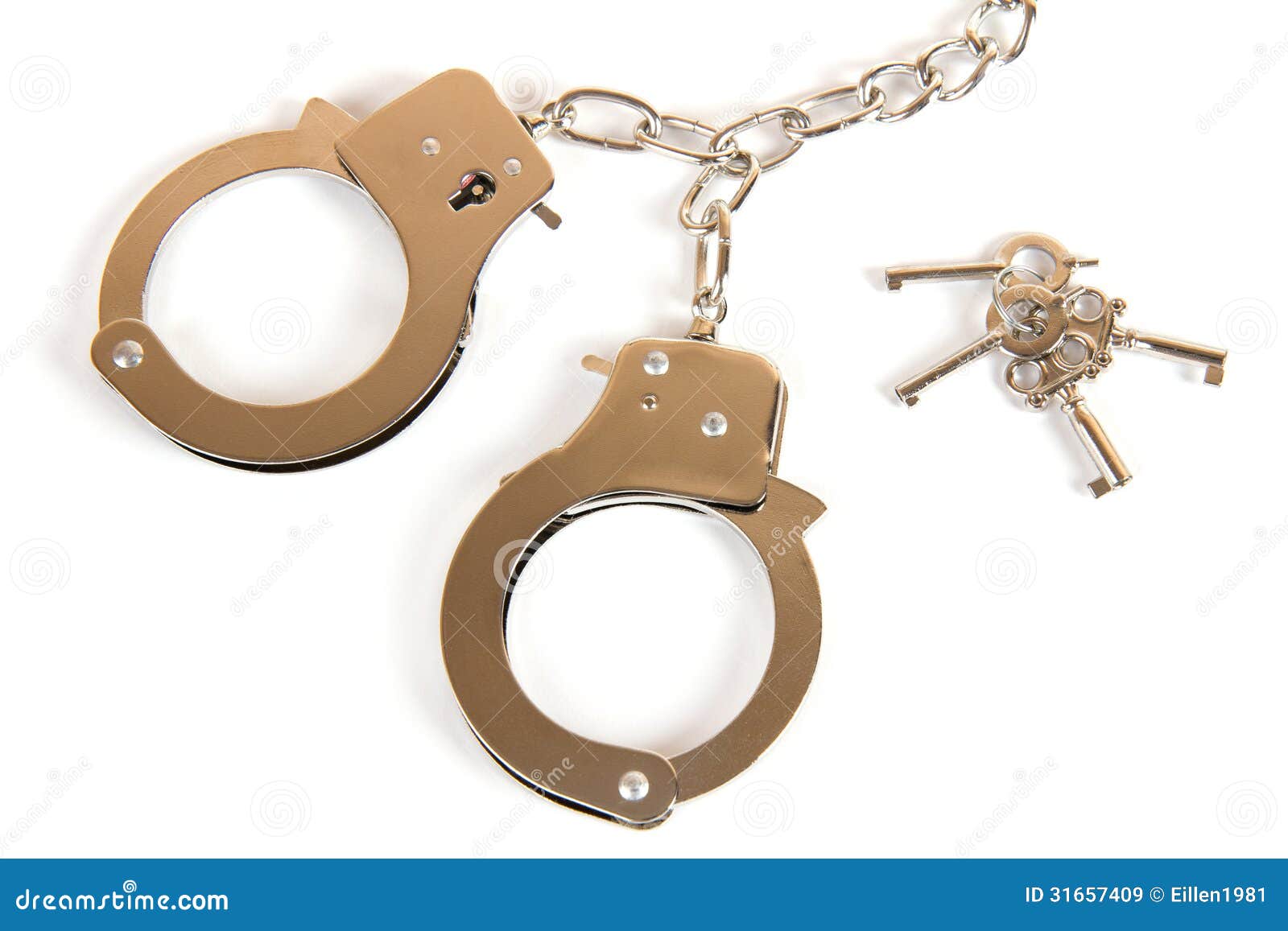 Um Par De Algemas Com Chaves Imagem de Stock - Imagem de prata, metal ...