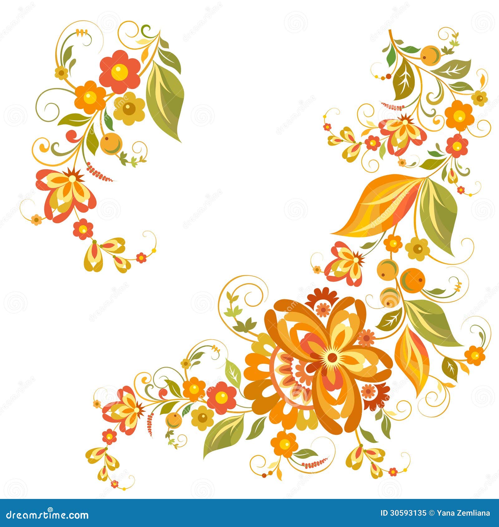 Um ramo com uma flor ilustração do vetor. Ilustração de projeto - 30593135