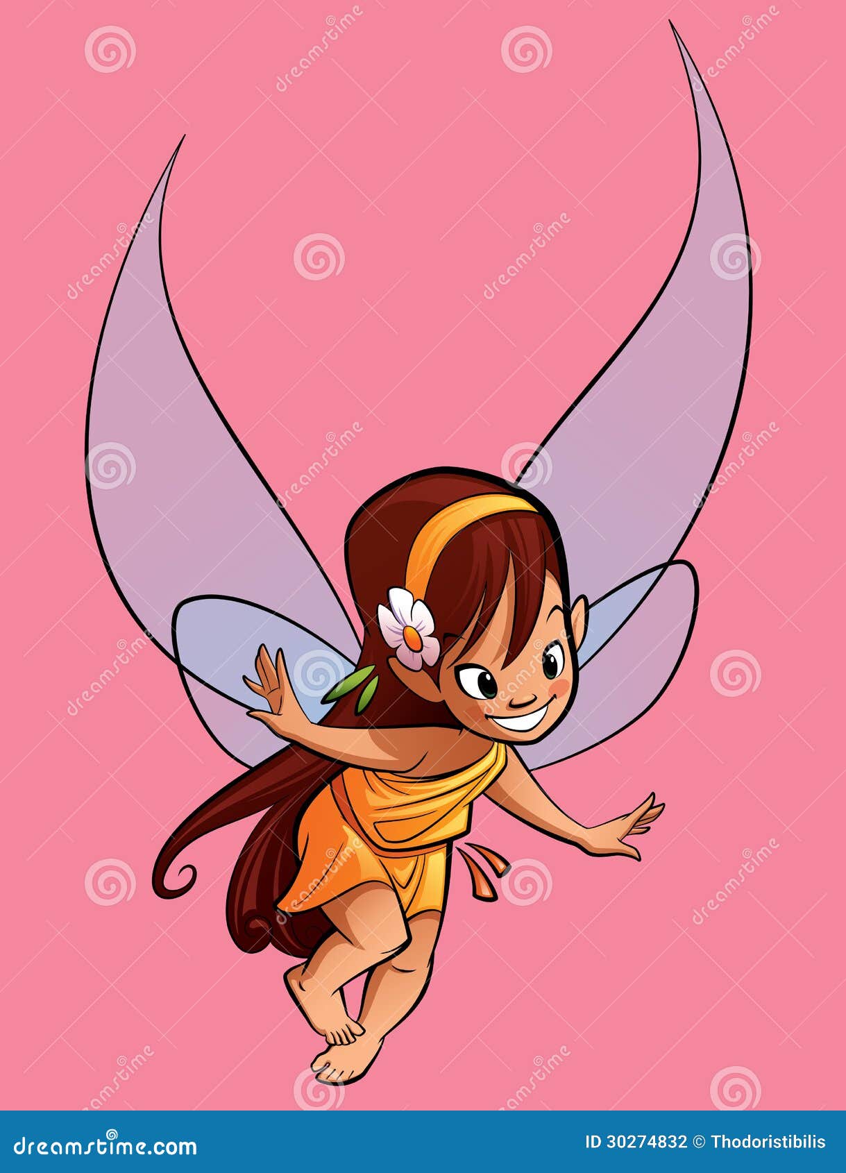 Fada pequena ilustração stock. Ilustração de grampo, marrom - 30274832