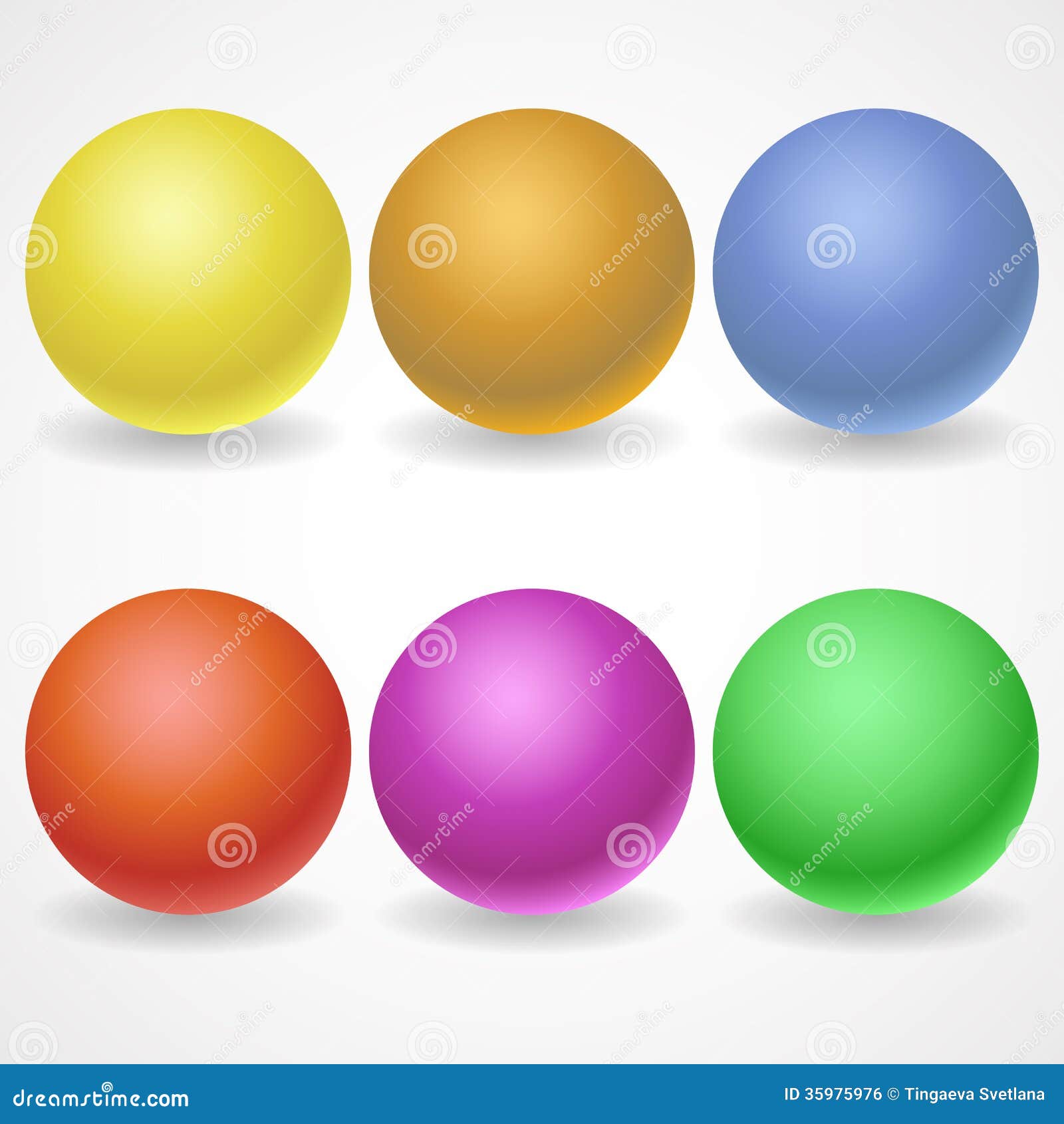 Uma Coleção Das Bolas De Cores Diferentes E Ilustração do Vetor ...