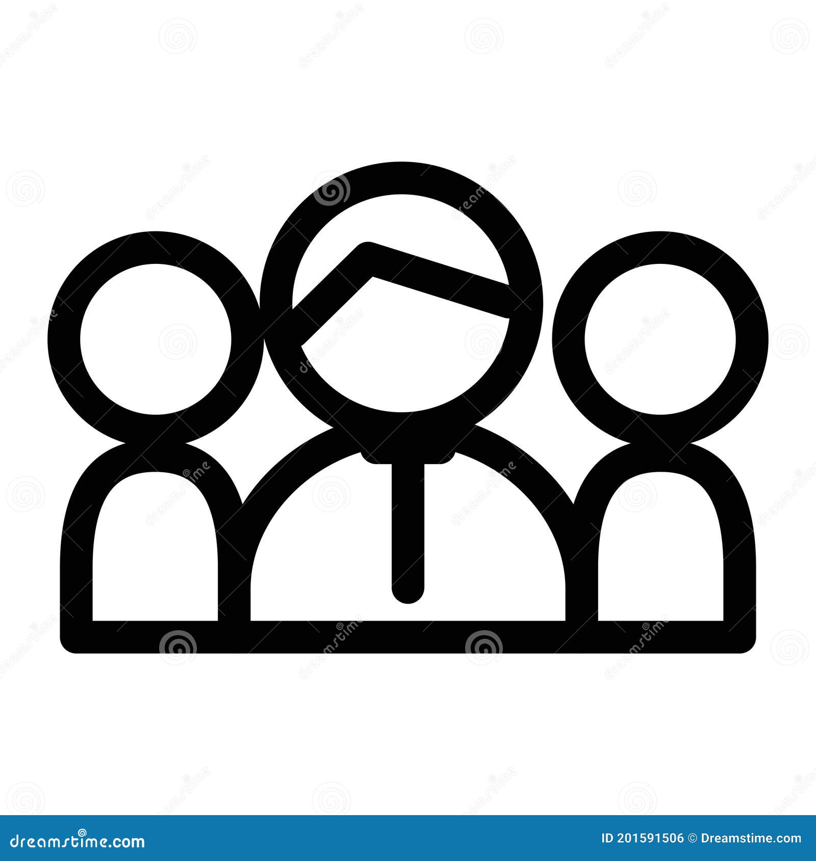 Uma Ilustração Do ícone De Vários Usuários No Estilo Da Linha ícone De
