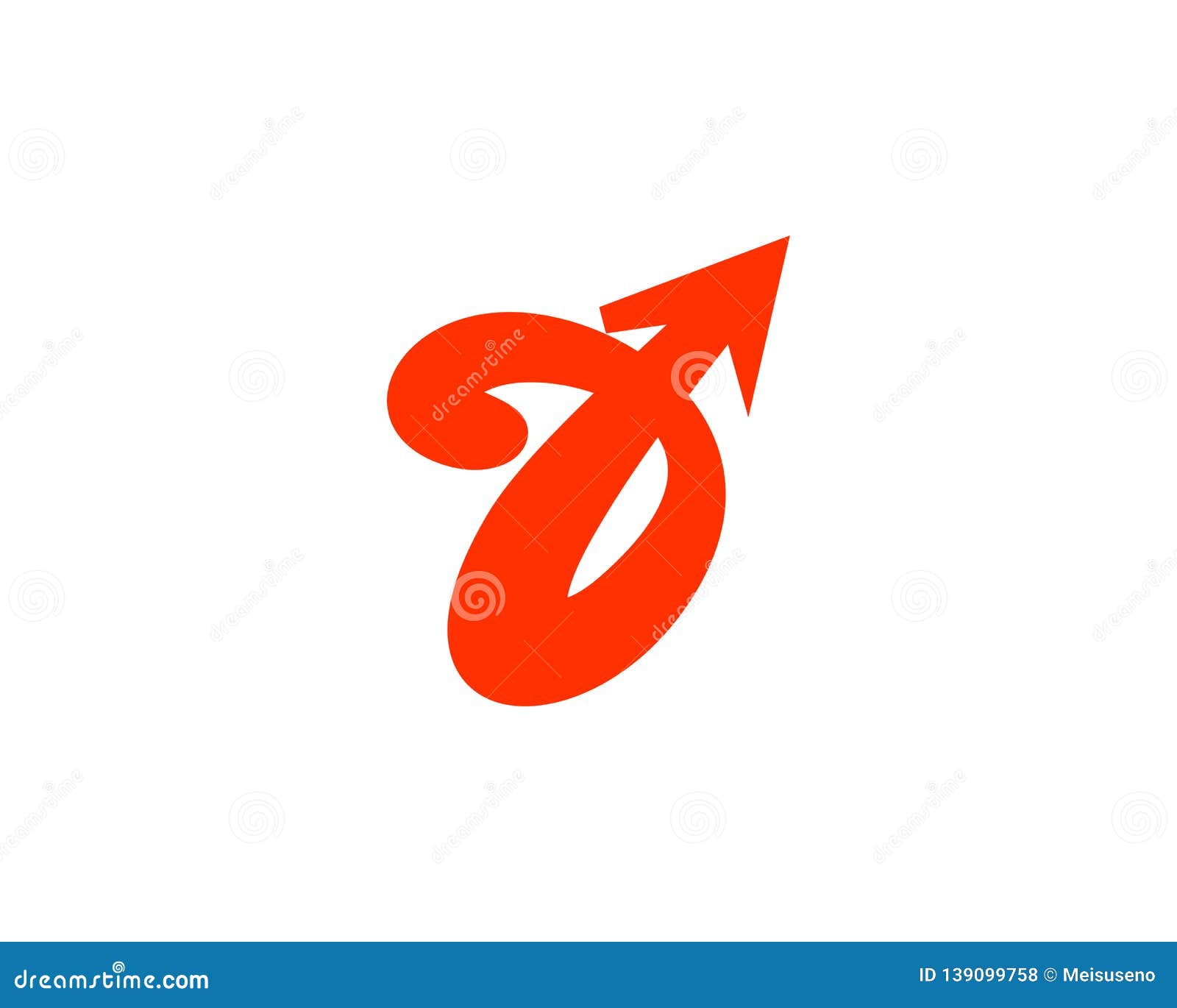 Uma Letra Com Seta Logo Template Ilustração do Vetor - Ilustração de ...