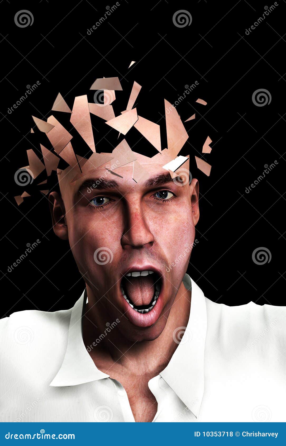 Uma mente quebrada foto de stock. Imagem de emocional - 10353718