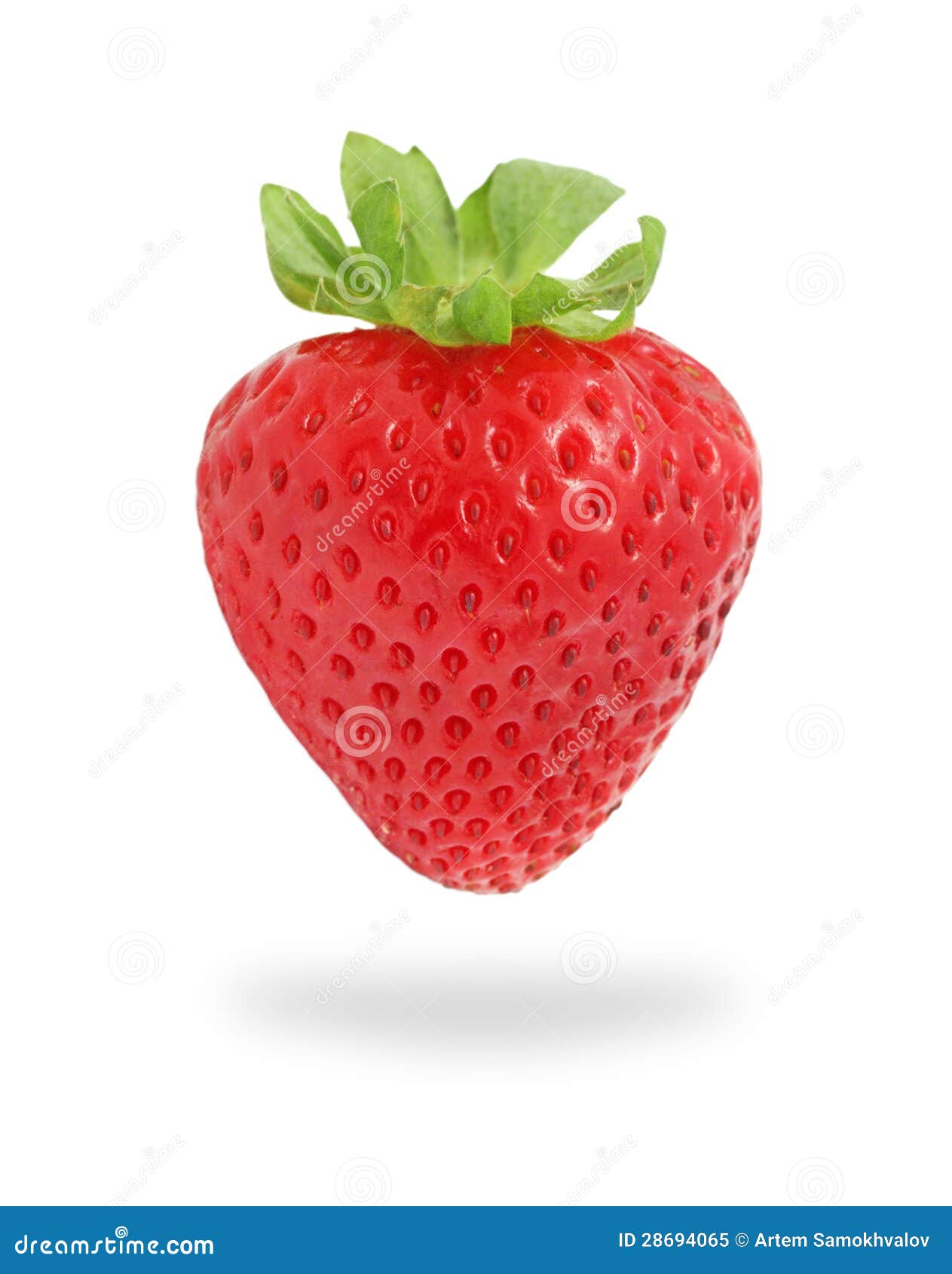 Uma Morango No Fundo Branco Imagem de Stock - Imagem de sobremesa ...