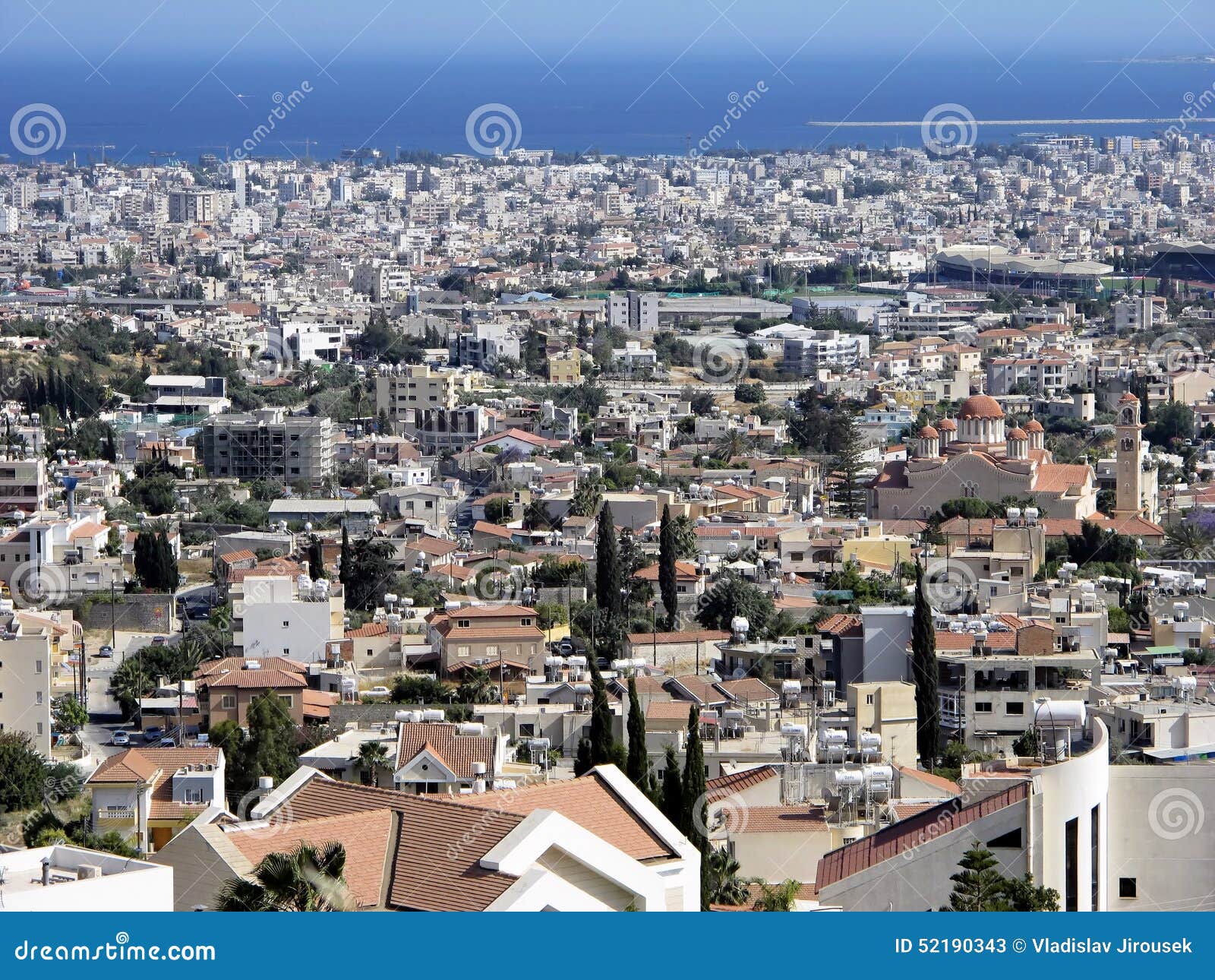 Uma Vista Geral Da Cidade De Limassol, Chipre Imagem de Stock - Imagem ...