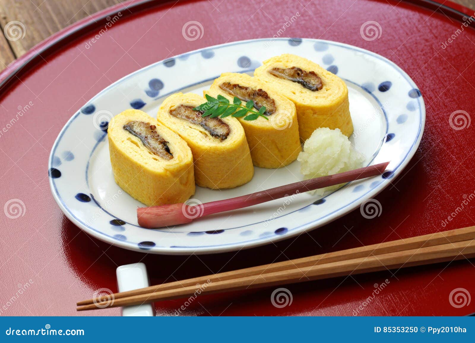 Umaki, Japanese Eel Rolled Omelet, Stock Photo - Image of cooking ...