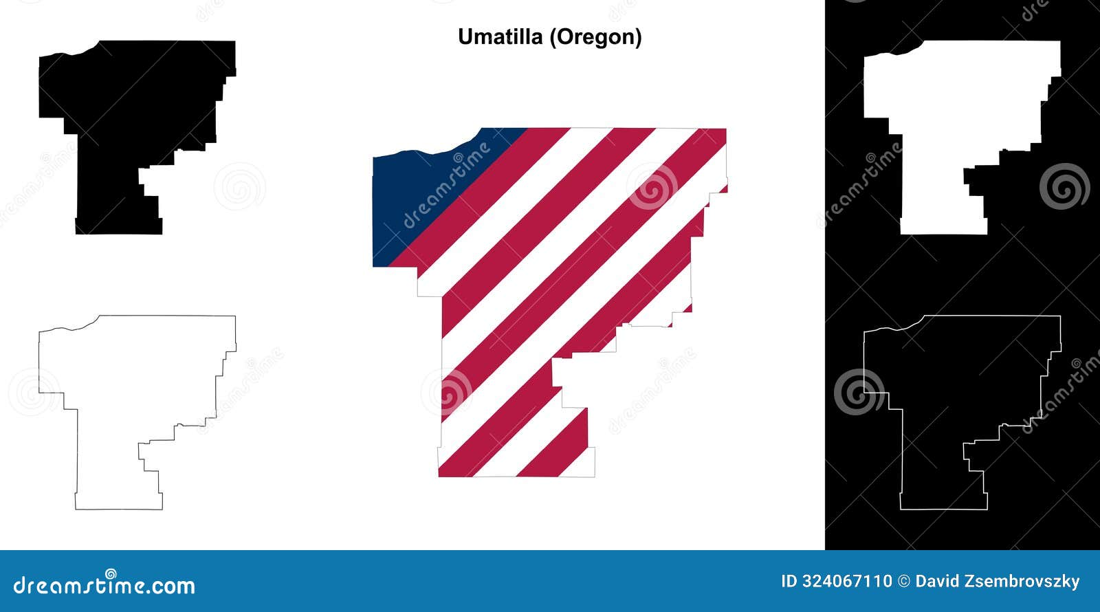 Umatilla outline map stock illustration. Illustration of border - 324067110