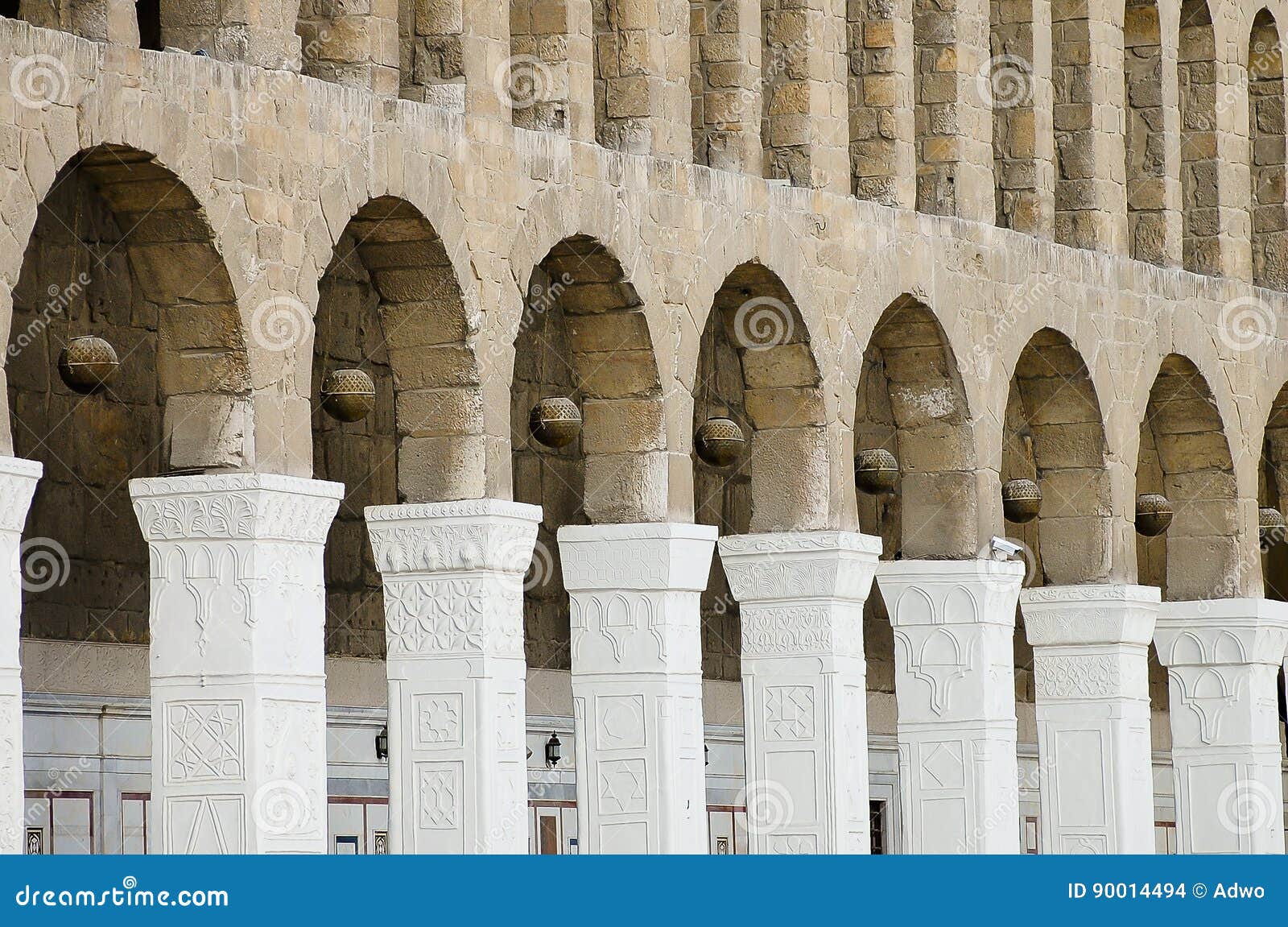 Umayyad Mosque Columns - Damascus - Syria Stock Photo - Image of ...