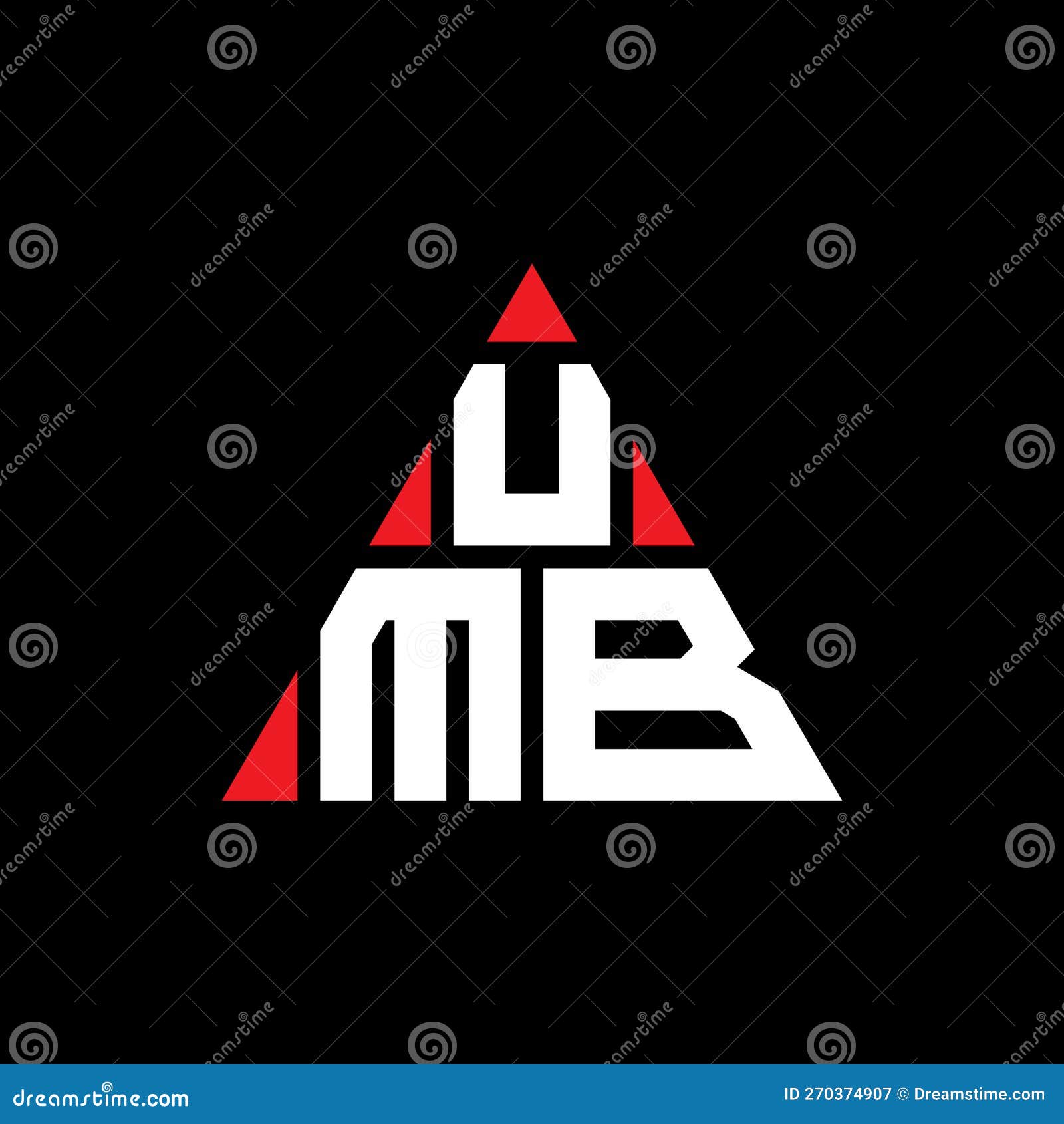 UMB Triangle Letter Logo Design with Triangle Shape. UMB Triangle Logo ...