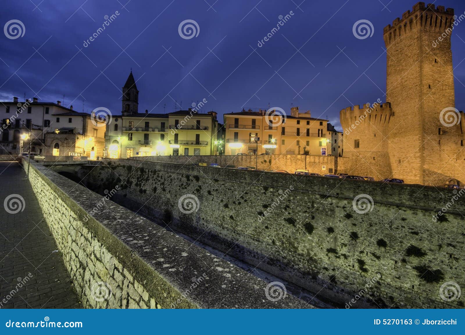 Umberide, Italy stock image. Image of town, dusk, place - 5270163