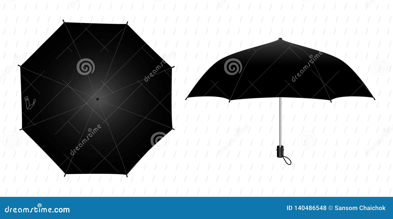 Black Unbrella Vector for Template Stock Illustration - Illustration of ...
