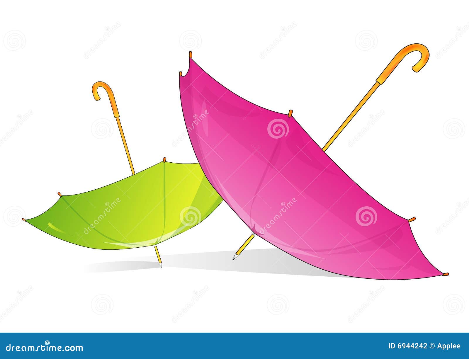 Green Umbrella Hand Holding Big Opening Umbrella Vector Illustration In ...