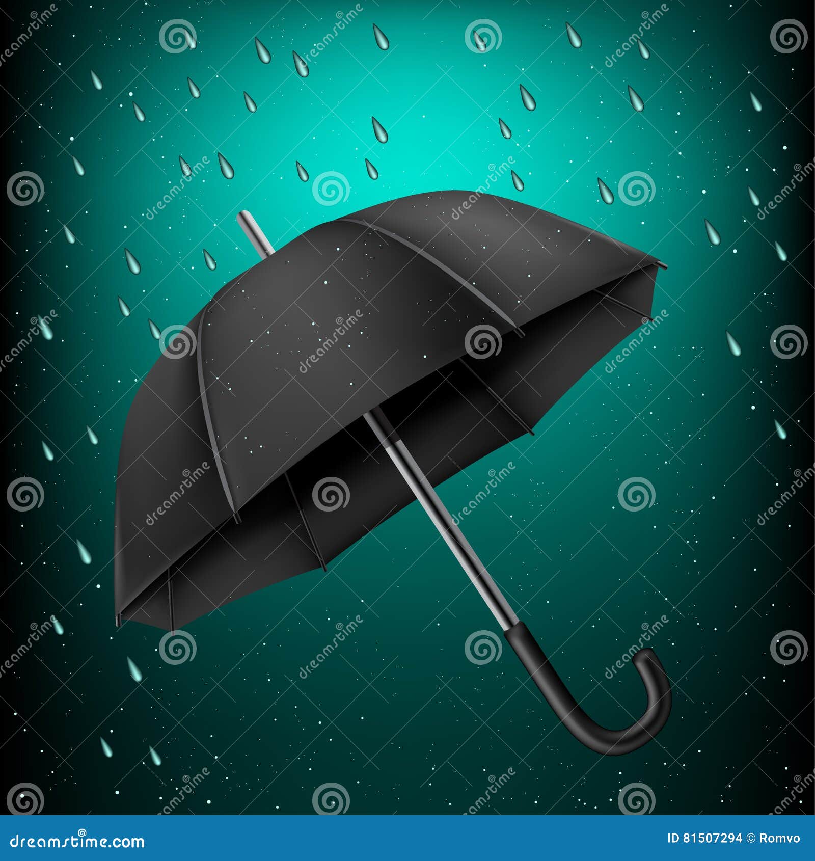 Umbrella Azure Rain Background Stock Vector - Illustration of colorful ...