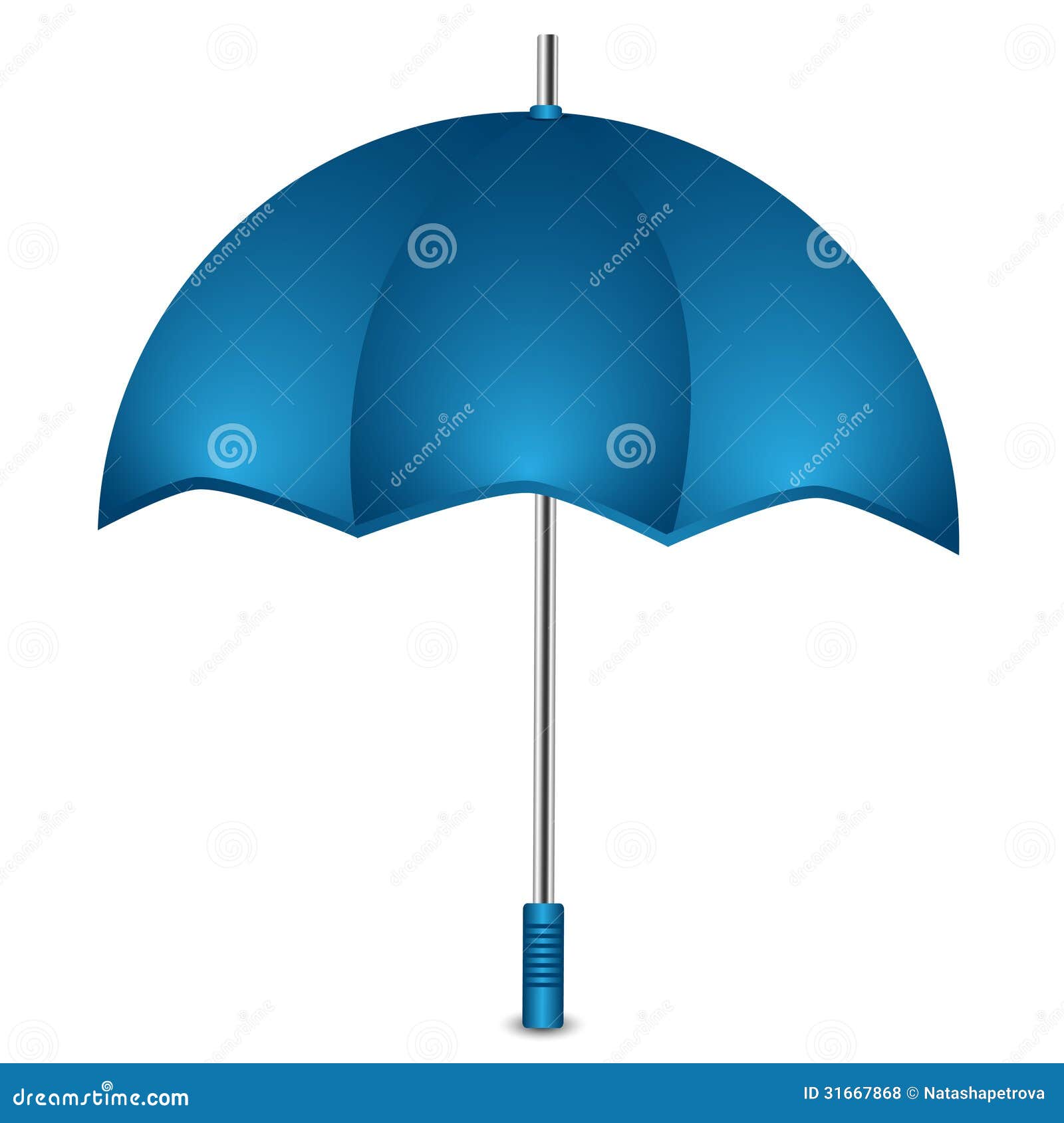 Umbrella of blue color stock vector. Illustration of accessories - 31667868