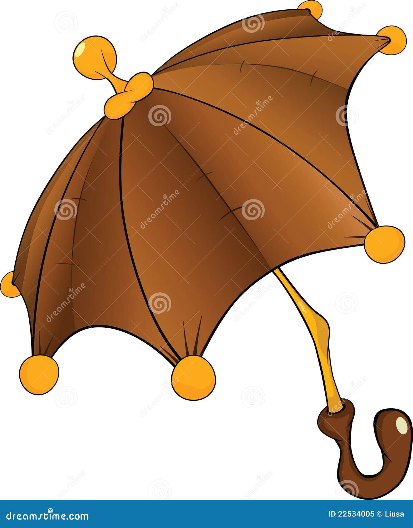 Umbrella. Cartoon stock vector. Illustration of dark - 22534005