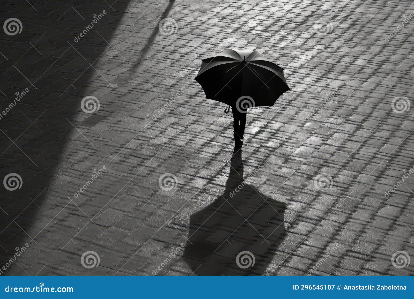 Umbrella Casting Shadow of Hope on Rainy Day. Generative AI Stock ...