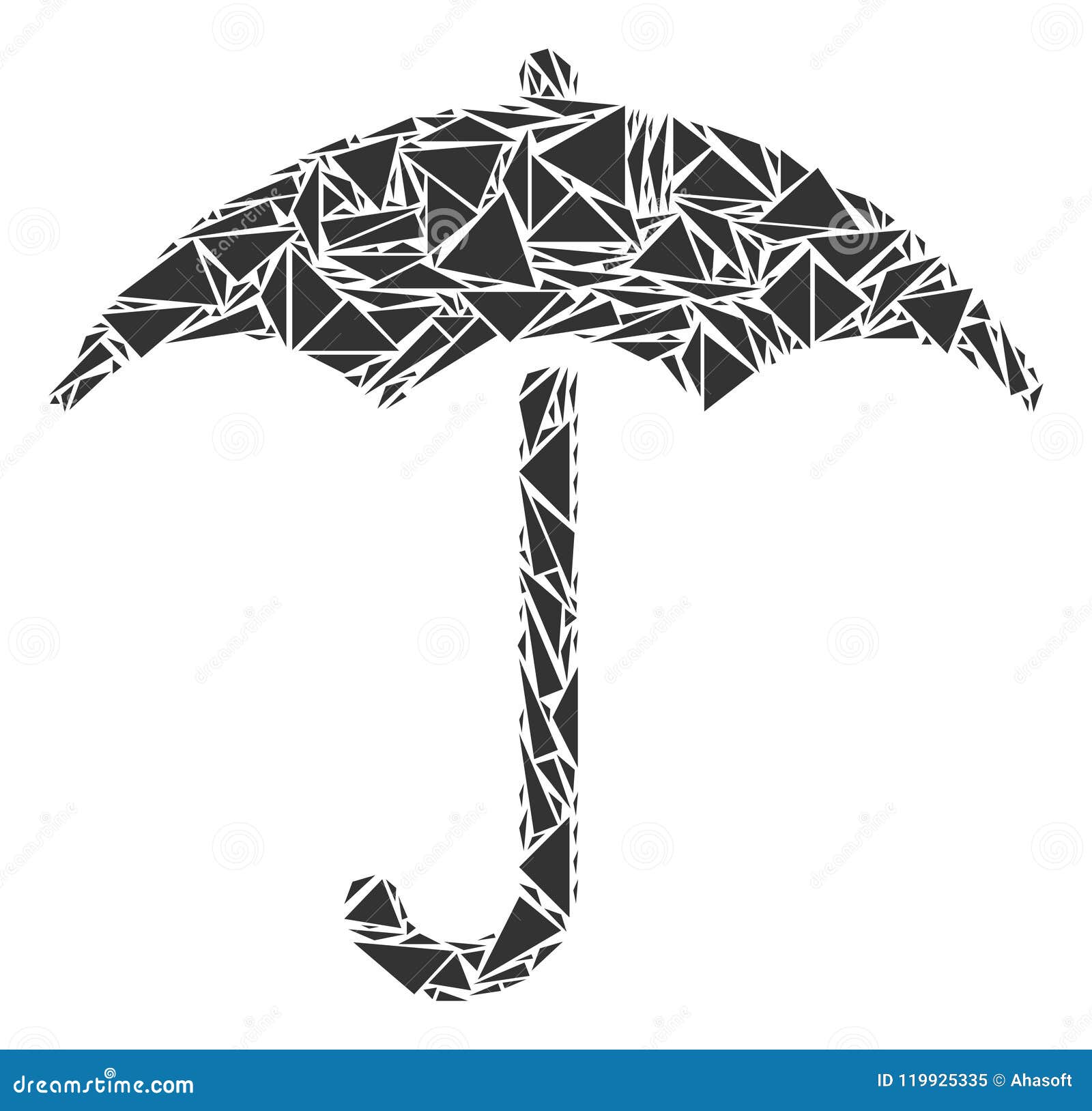 Umbrella Collage of Triangles Stock Vector - Illustration of design ...