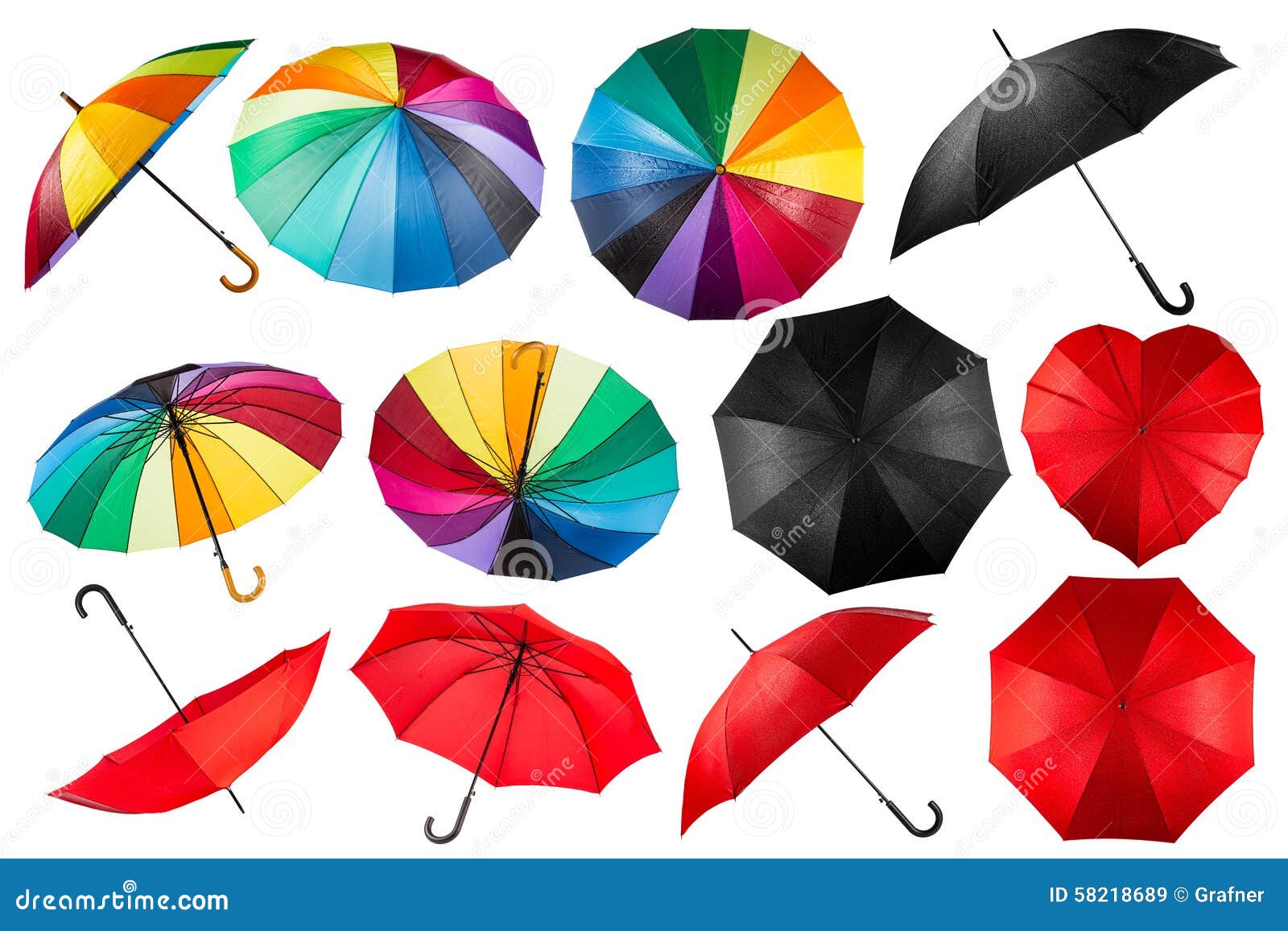 Umbrella collection stock image. Image of bright, meteorology - 58218689