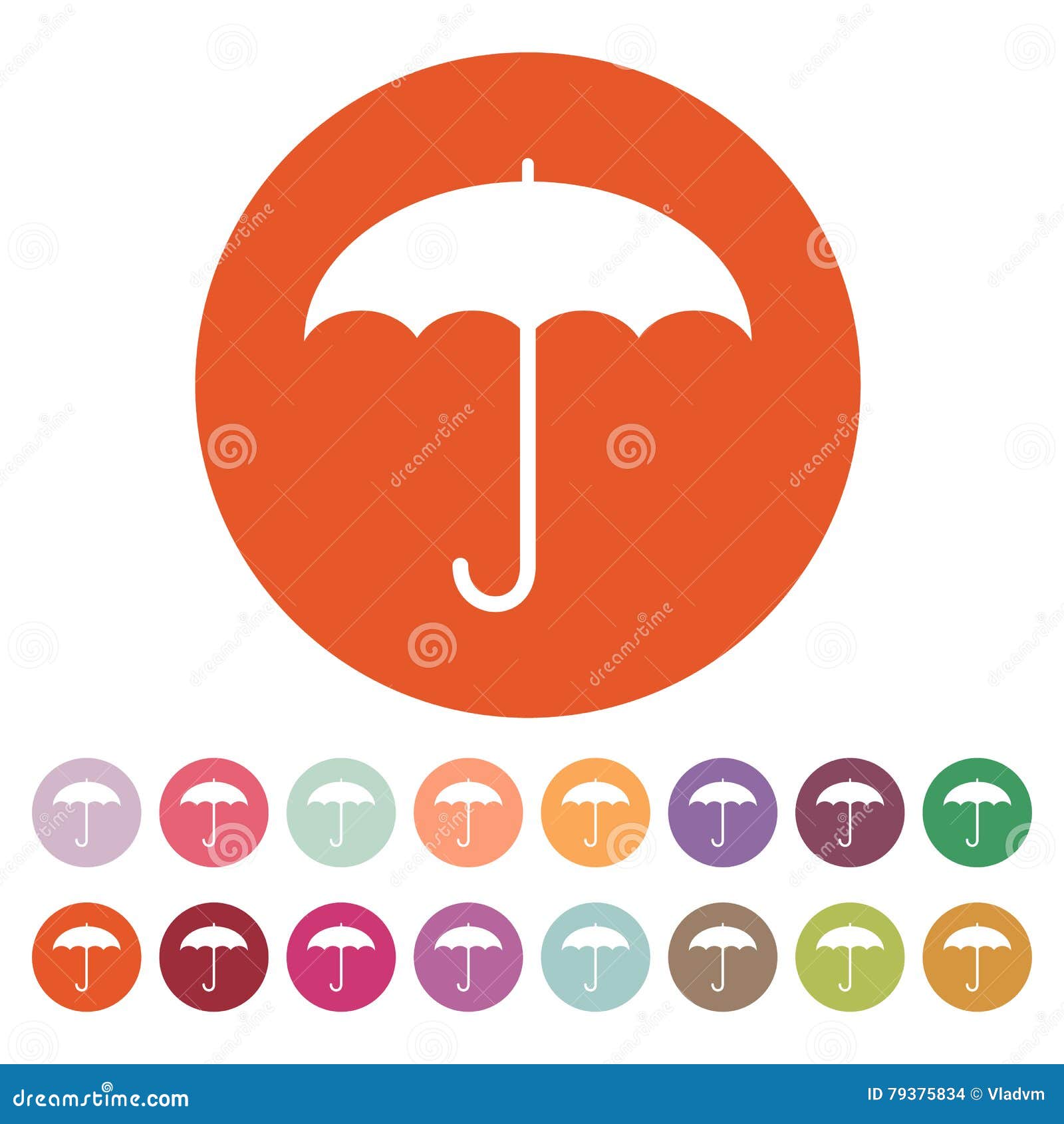The Umbrella Icon. Protection Symbol Stock Vector - Illustration of ...