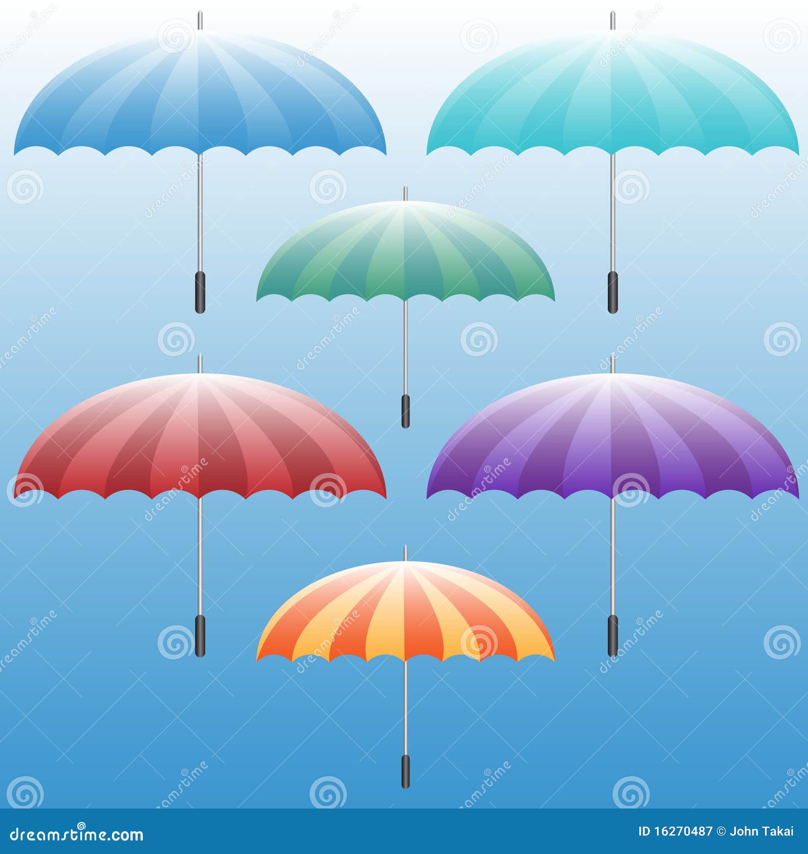 Umbrella Icon Set stock vector. Illustration of umbrella - 16270487