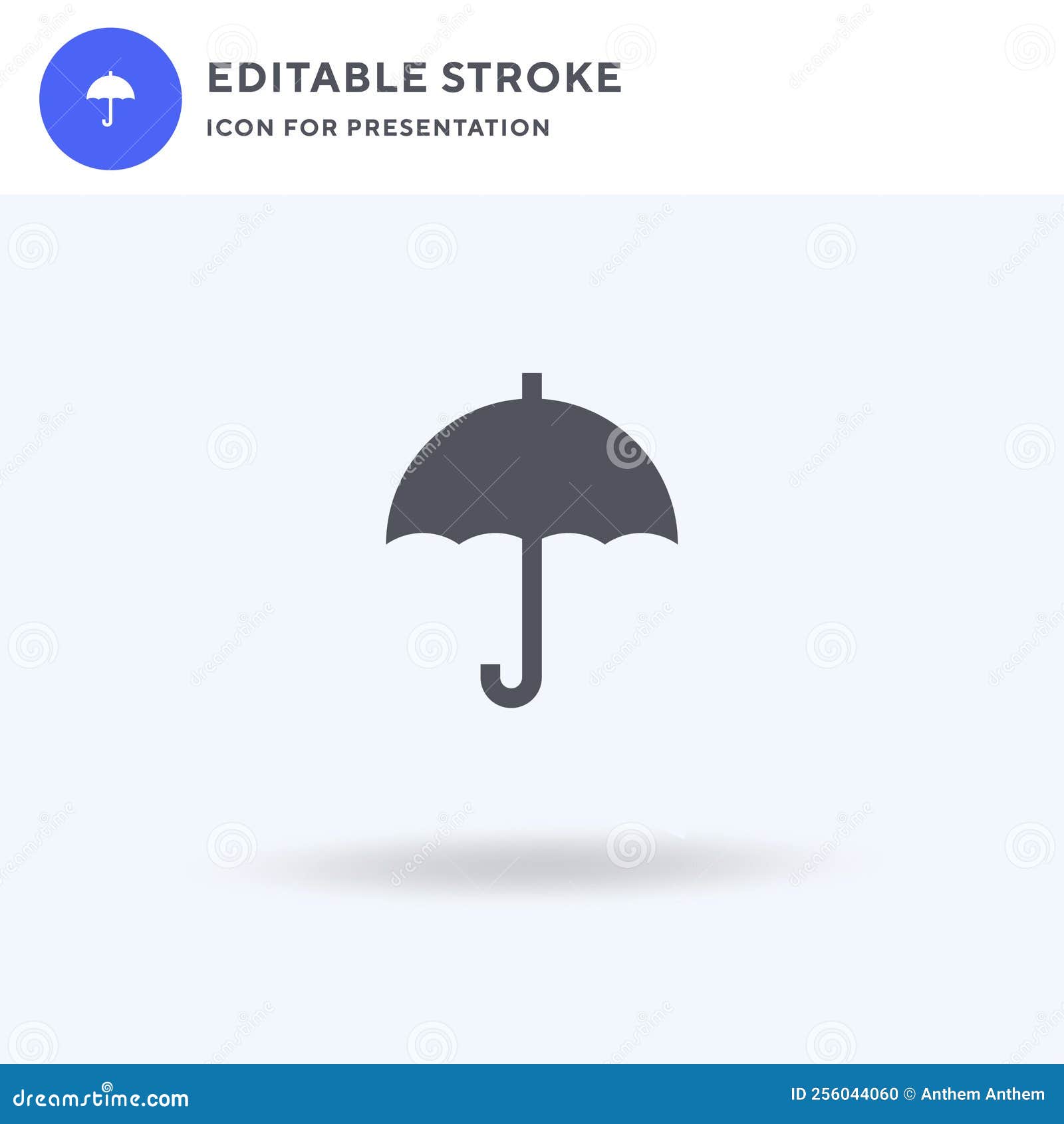 Umbrella Icon Vector, Filled Flat Sign, Solid Pictogram Isolated on ...