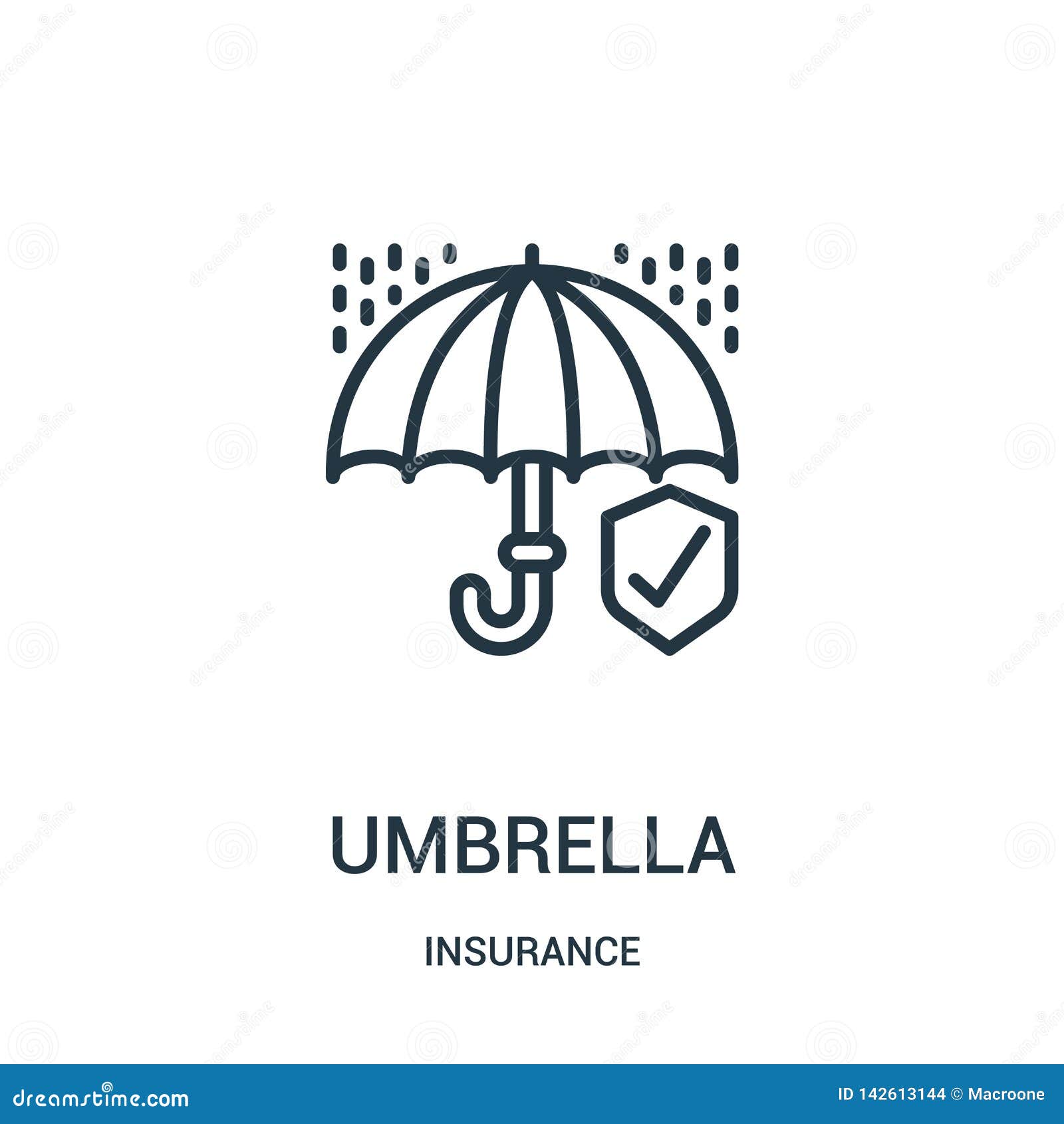 Umbrella Icon Vector from Insurance Collection. Thin Line Umbrella ...