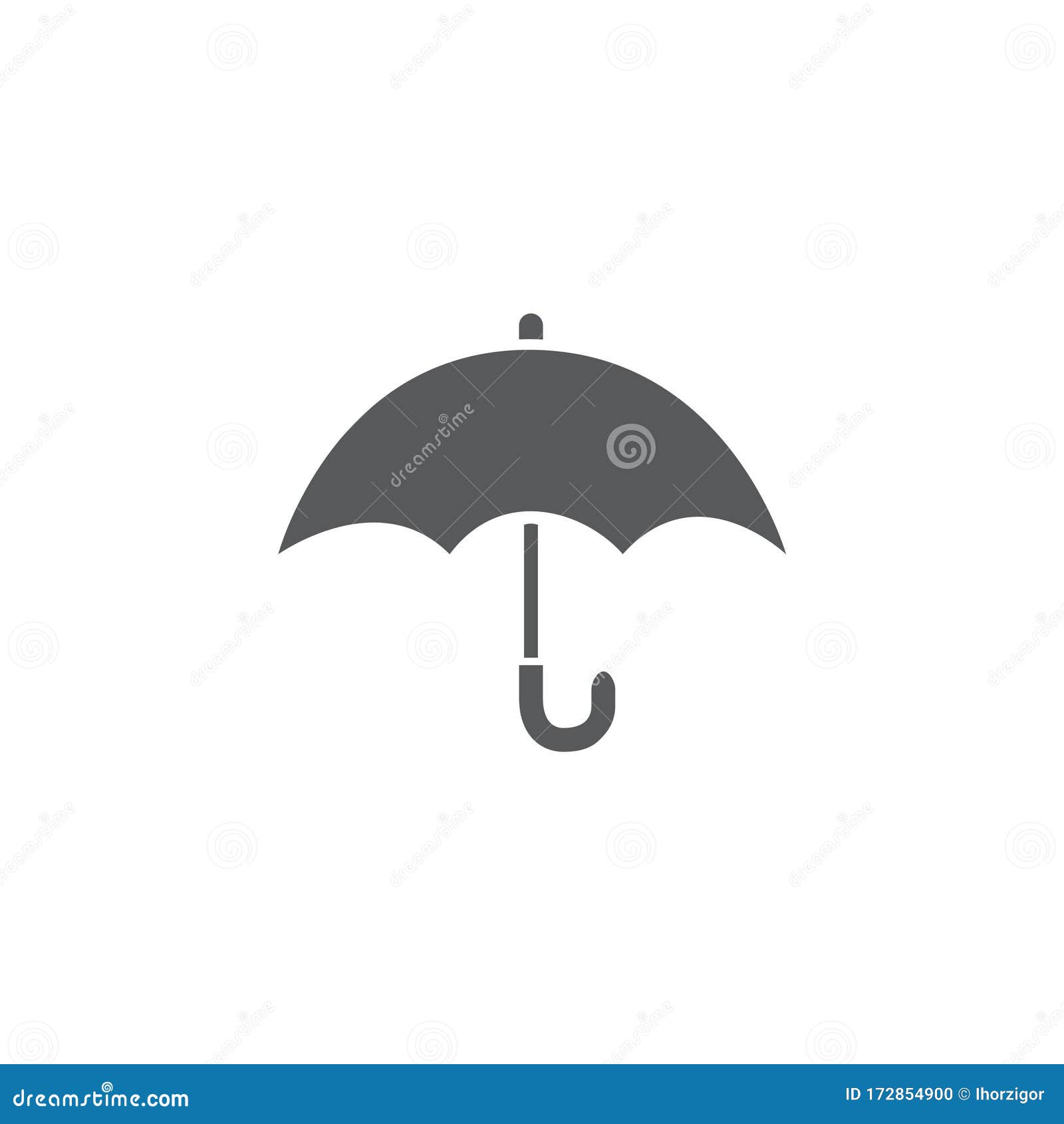 Umbrella Icon In Comic Style. Parasol Vector Cartoon Illustration On ...