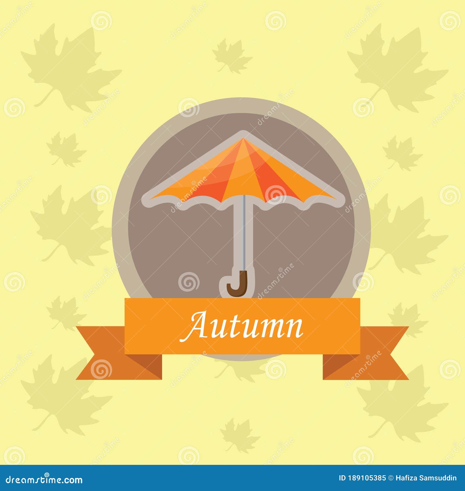 Umbrella Label. Vector Illustration Decorative Design Stock Vector ...