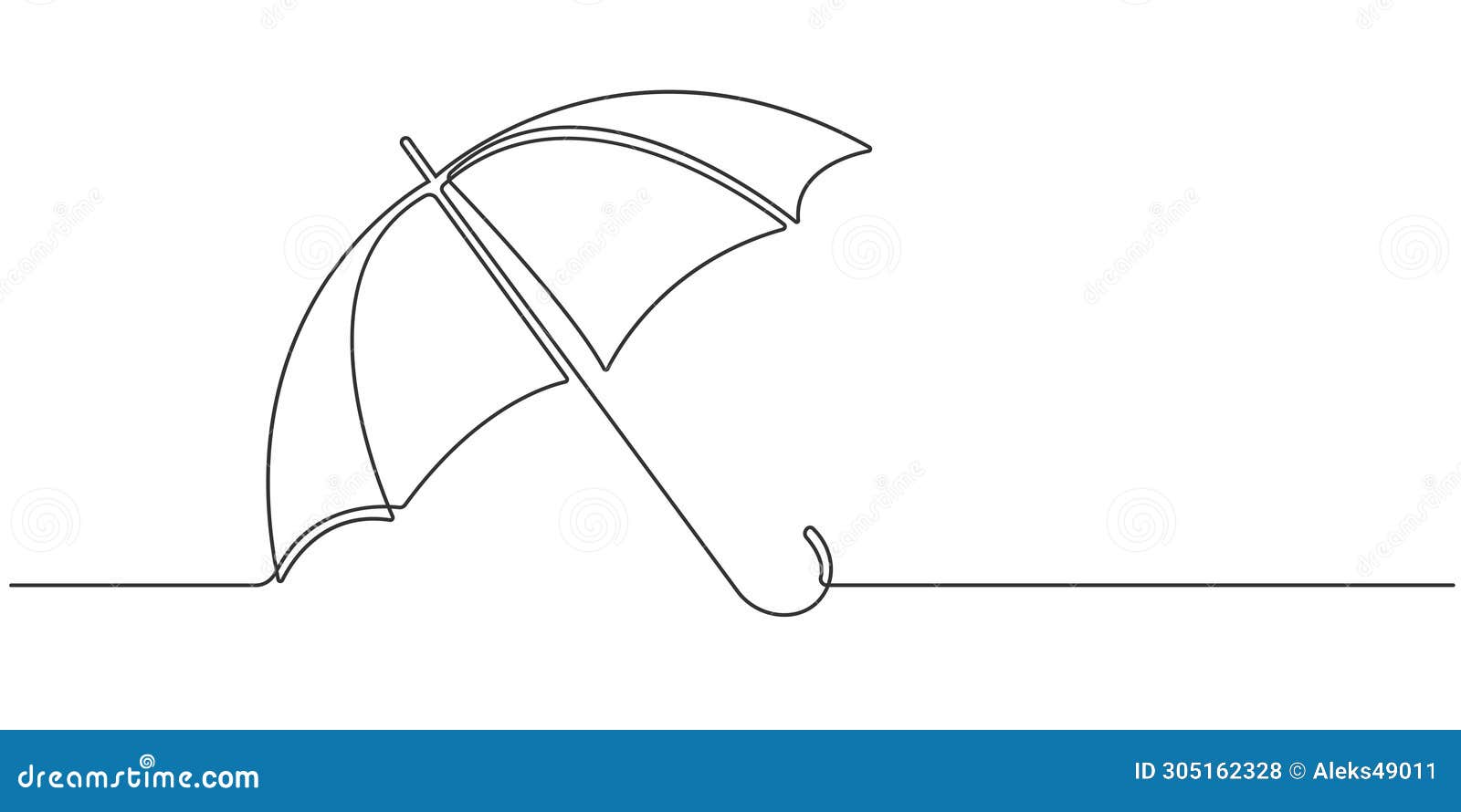 Umbrella. Line Drawing . Rain Season. Vector Illustration Stock Vector ...
