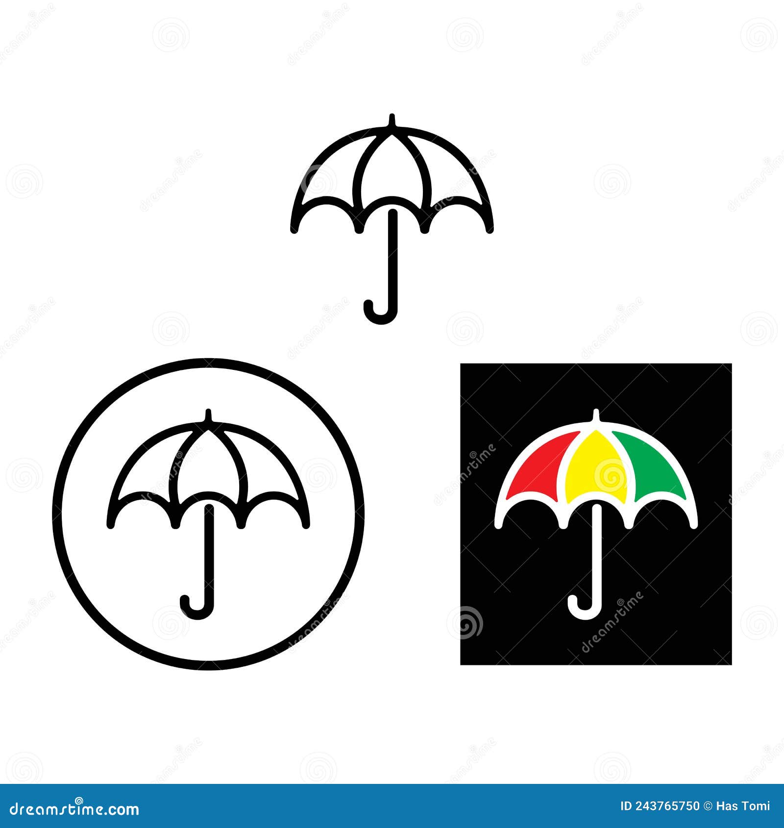 Umbrella Logo Design Illustration Vector Stock Vector - Illustration of ...