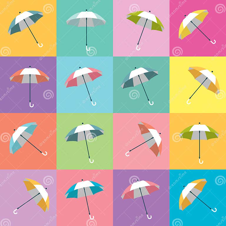 Umbrella Pattern, Background. Color Design Vector Stock Vector ...