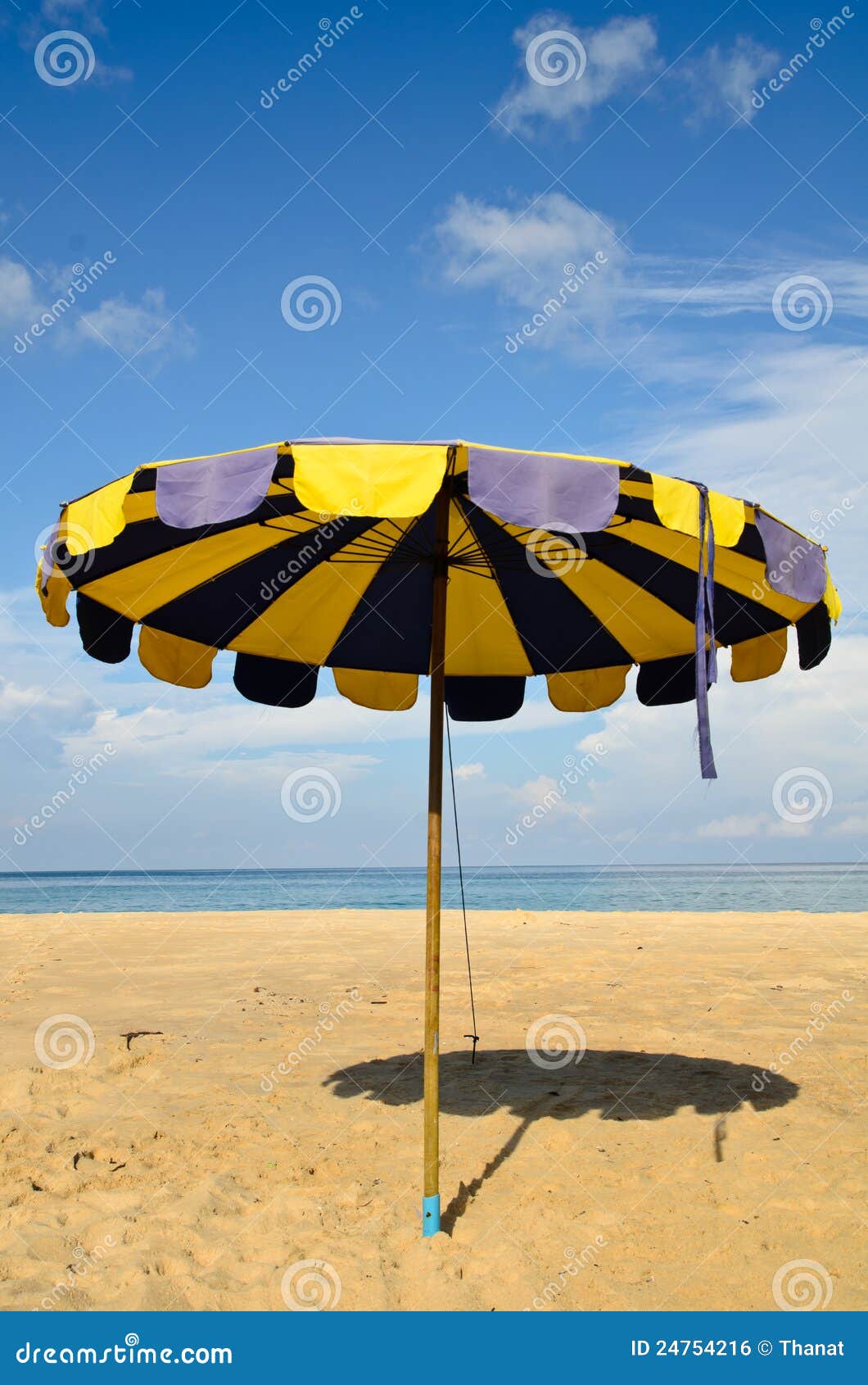 Umbrella on sand stock photo. Image of coastline, sandy - 24754216