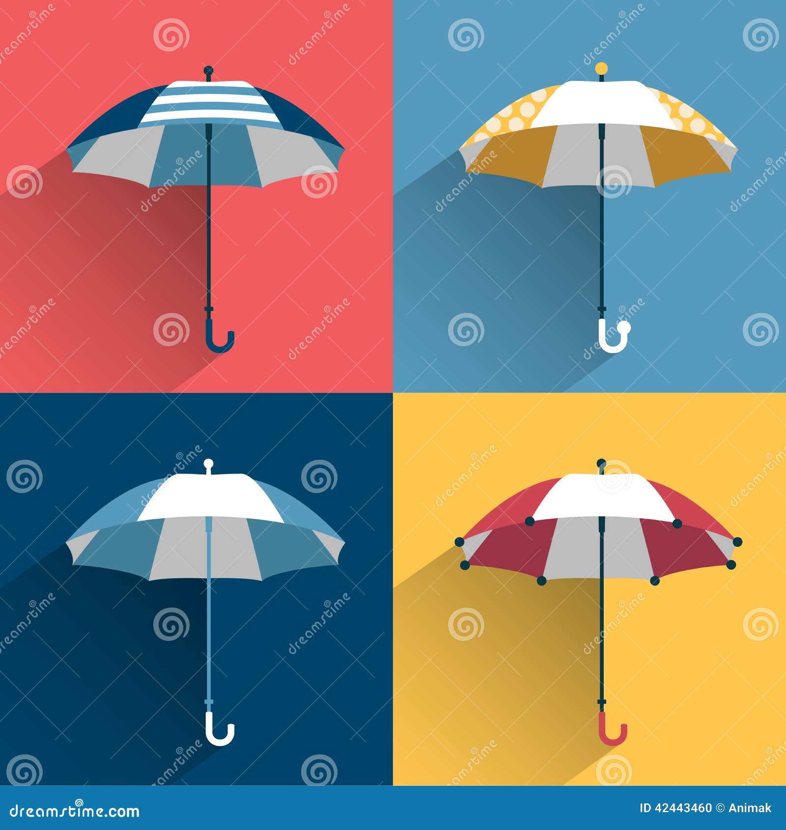 Umbrella sign. Flat sign stock vector. Illustration of shield - 42443460