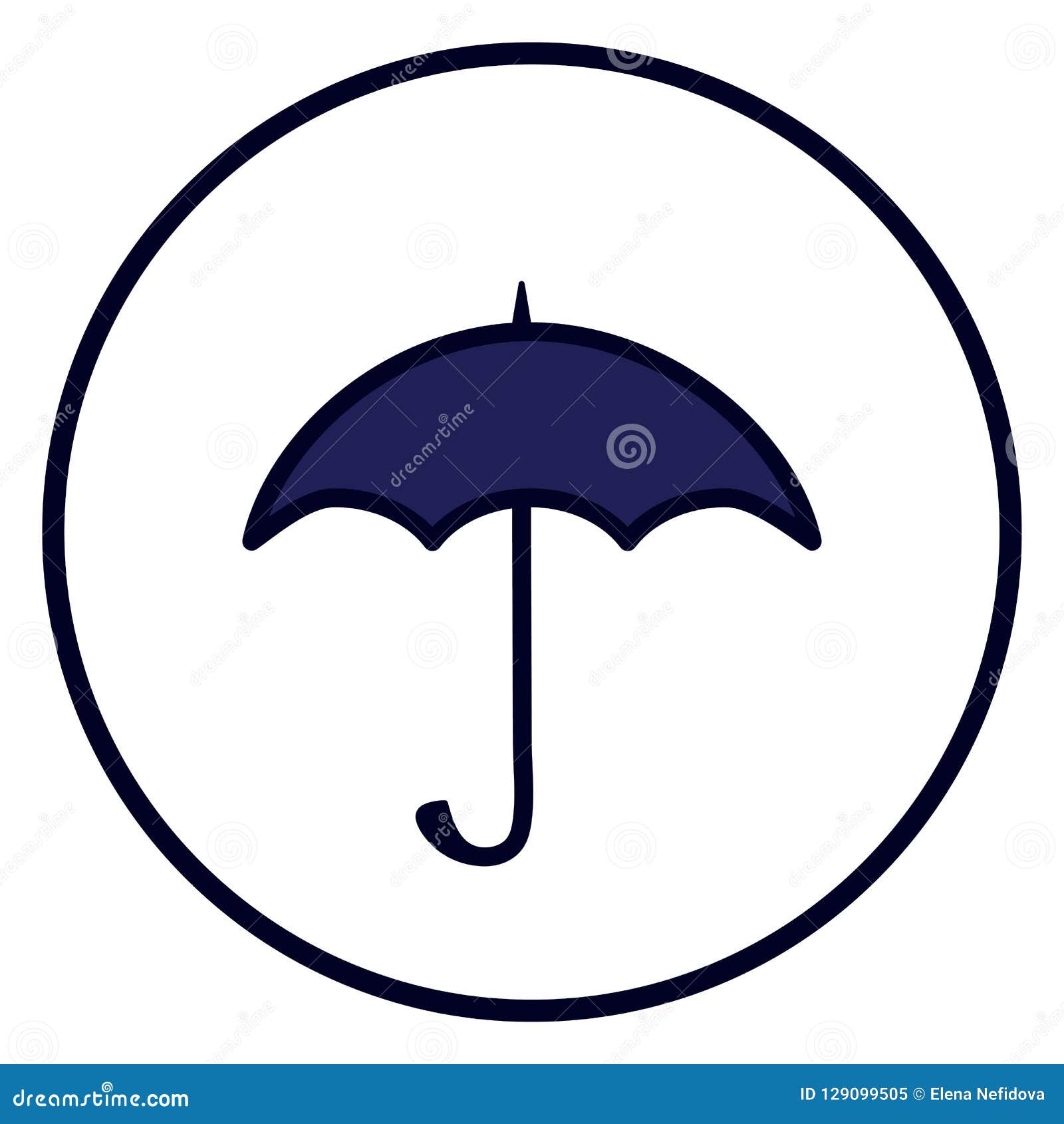 Umbrella Sign Icon Vector Illustration on White Background Stock Vector ...